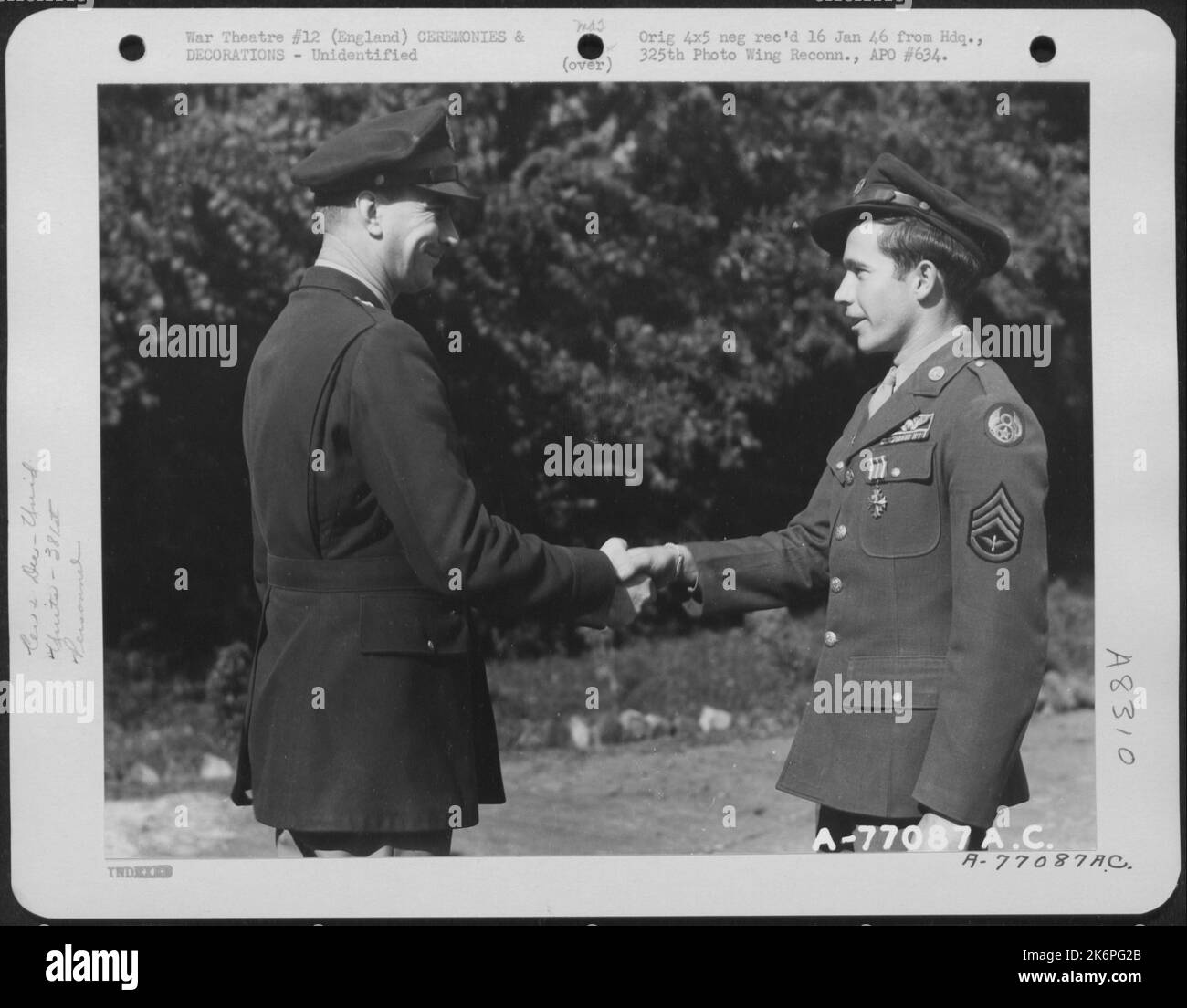 Brig. General William M. Gross Congratulates A Member Of The 381St Bomb ...