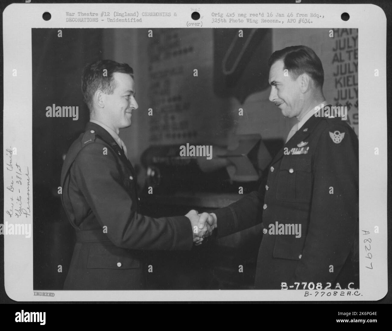 Brig. General William M. Gross Congratulates An Officer Of The 381St ...