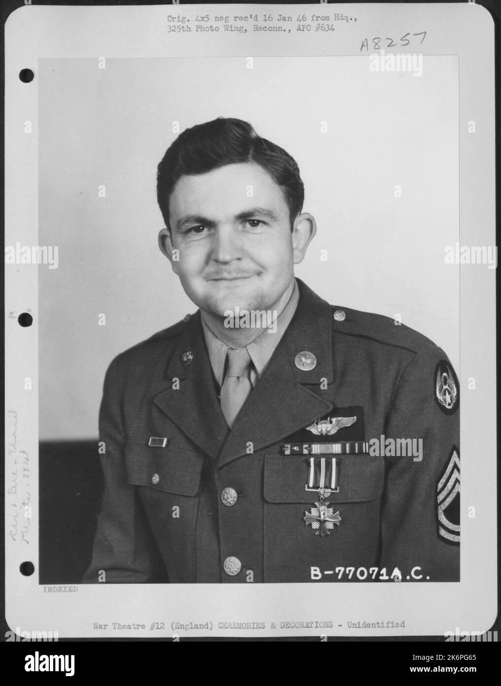 A Member Of The 381St Bomb Group Poses For The Photographer After He ...
