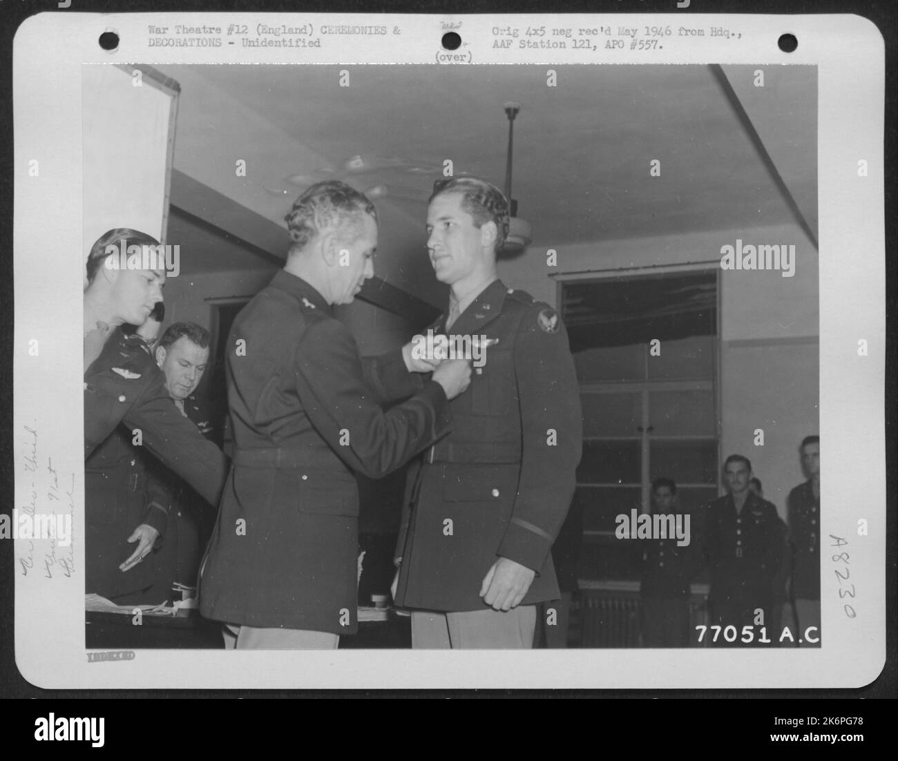 Major General Nathan F. Twining Presents An Award To An Officer Of The ...