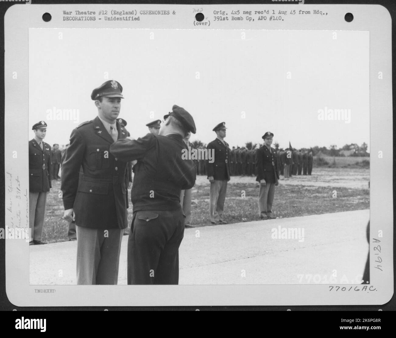 Lt. Gen. Lewis H. Brereton Congratulates A Member Of The 391St Bomb ...