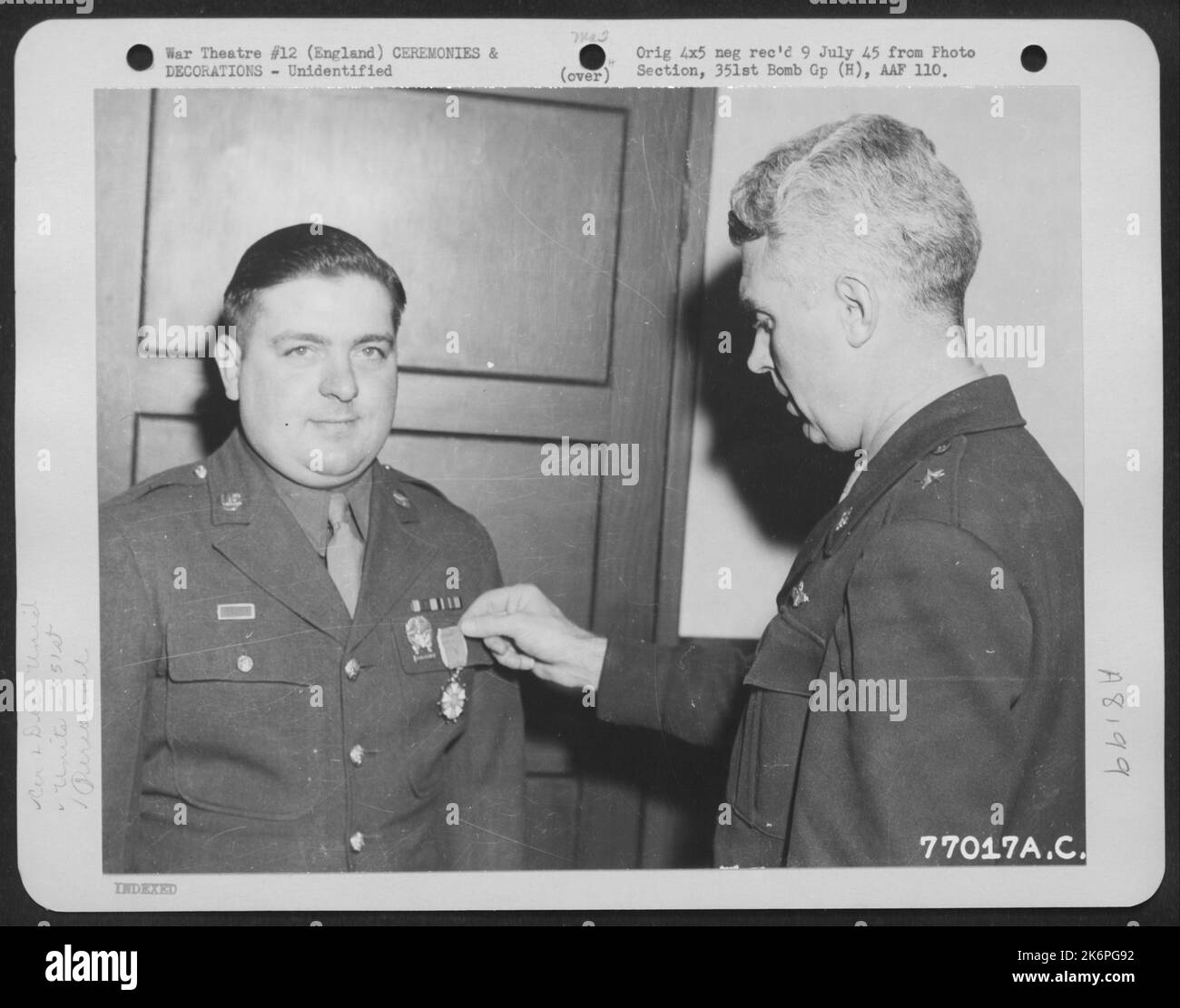 Brig. General Julius K. Lacey Presents The Legion Of Merit To A Member ...