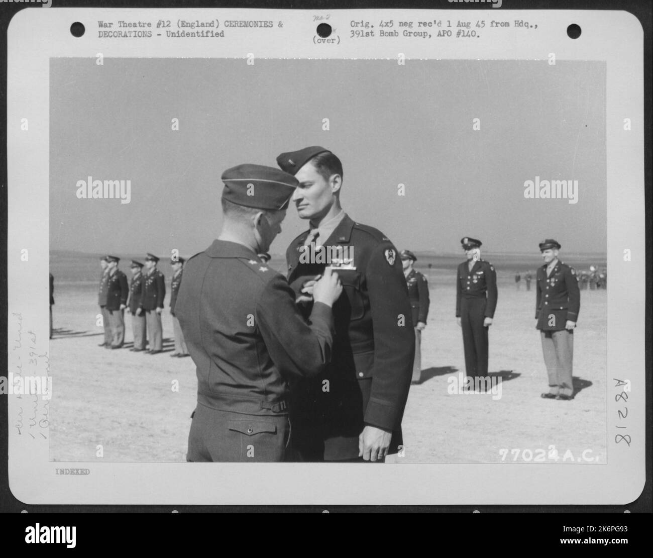 Major General Samuel E. Anderson Presents An Award To A Member Of The ...