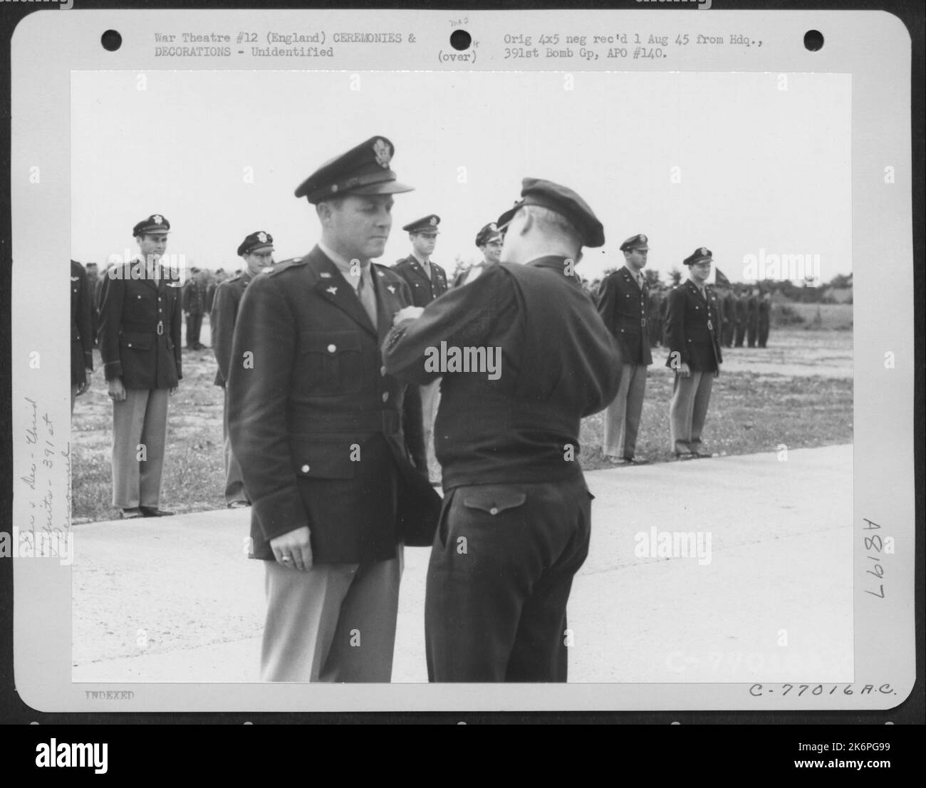 Lt. Gen. Lewis H. Brereton Congratulates A Member Of The 391St Bomb ...