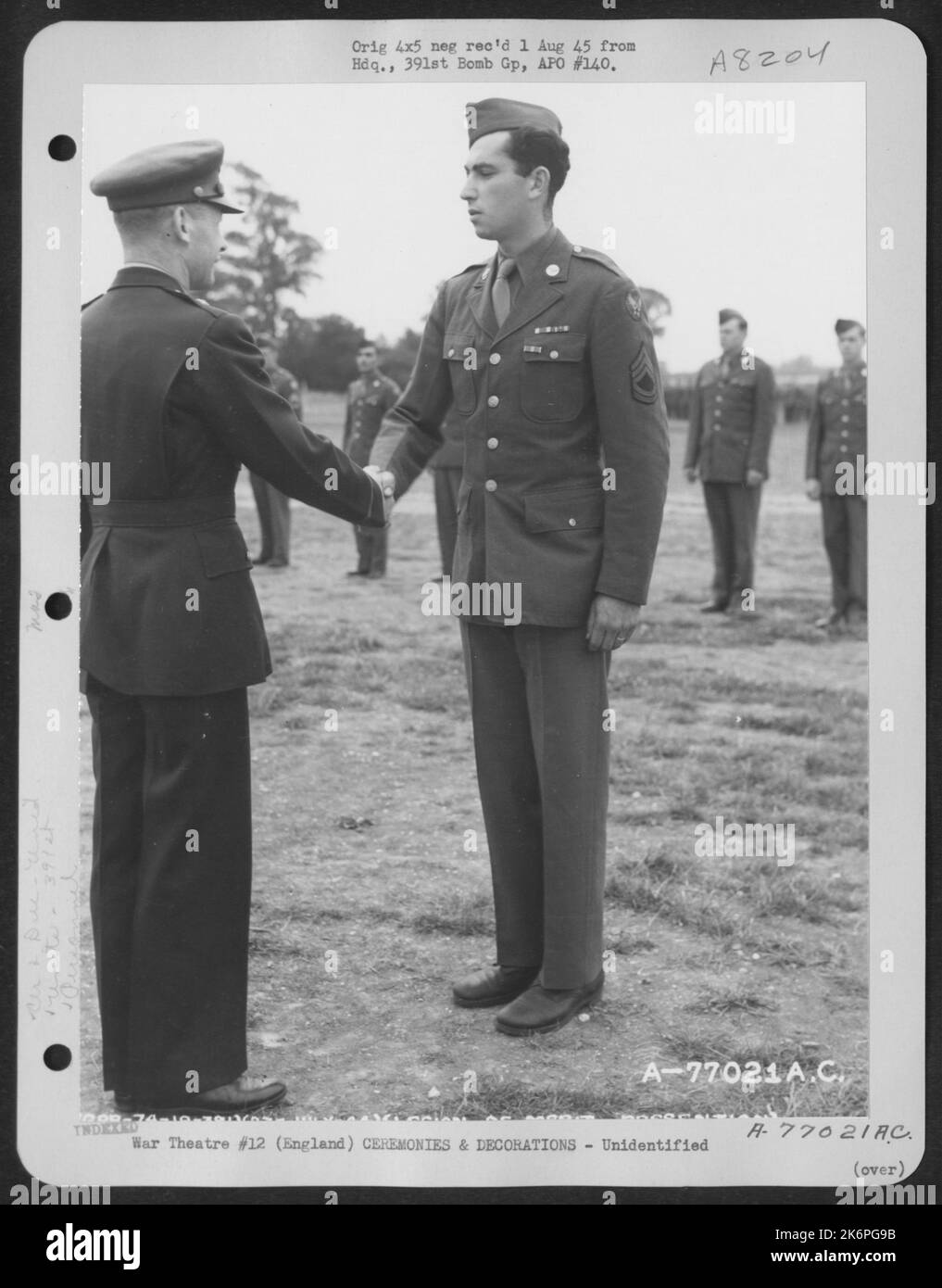 Brig. Gen. Samuel E. Anderson Congratulates A Member Of The 391St Bomb ...