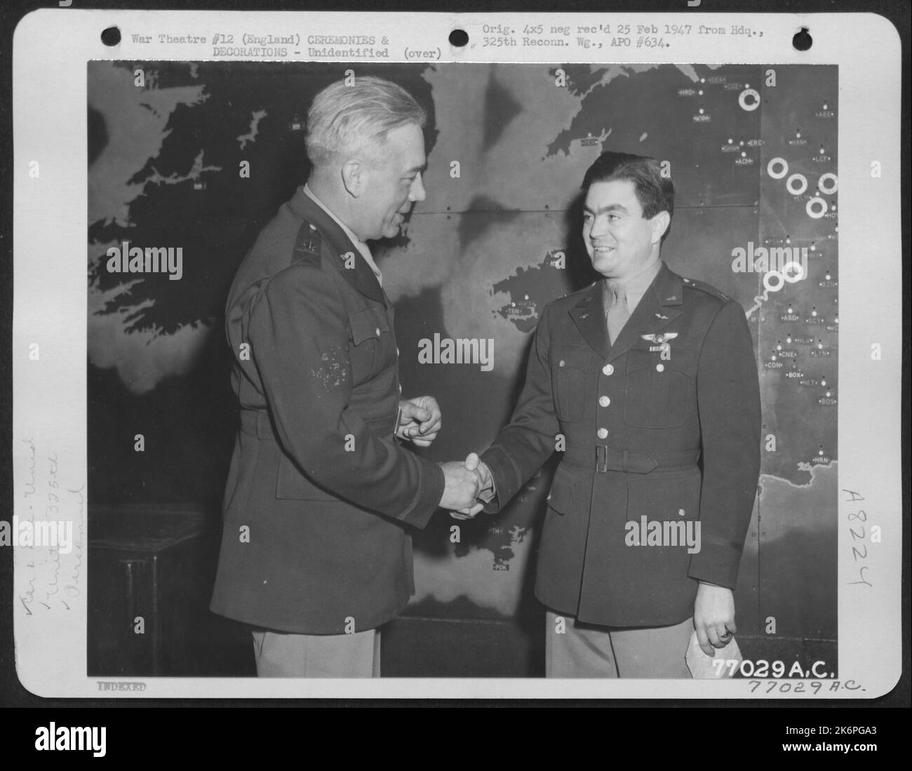 Brig. General Orvil A. Anderson Congratulates A Member Of The 325Th ...