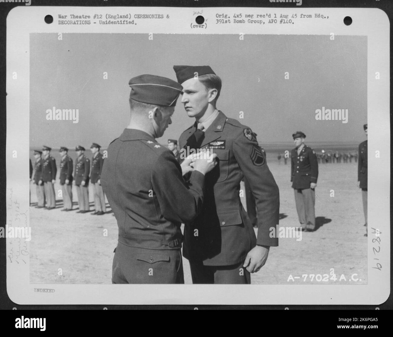 Major General Samuel E. Anderson Presents An Award To A Member Of The ...