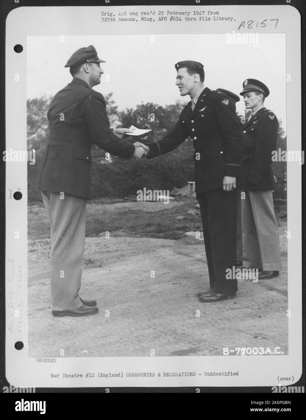 A Member Of The 390Th Bomb Group Is Congratulated After Receiving An ...