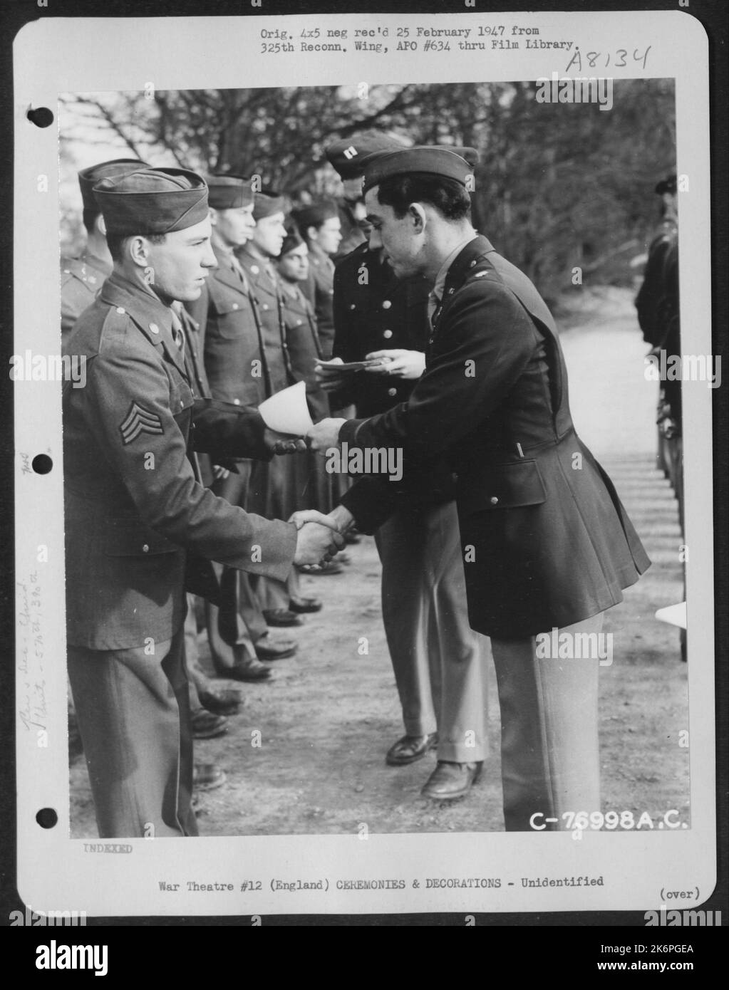 A Member Of The 570Th Bomb Squadron, 390Th Bomb Group Is Congratulated ...