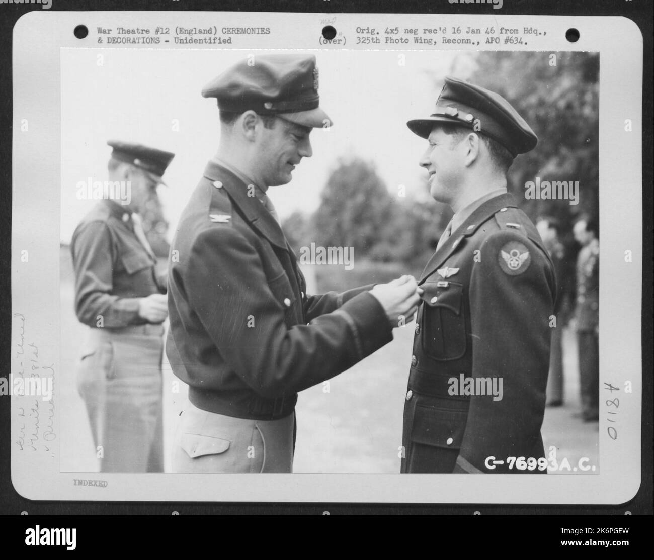 Colonel Harry P. Leber Presents An Award To A Member Of The 381St Bomb ...