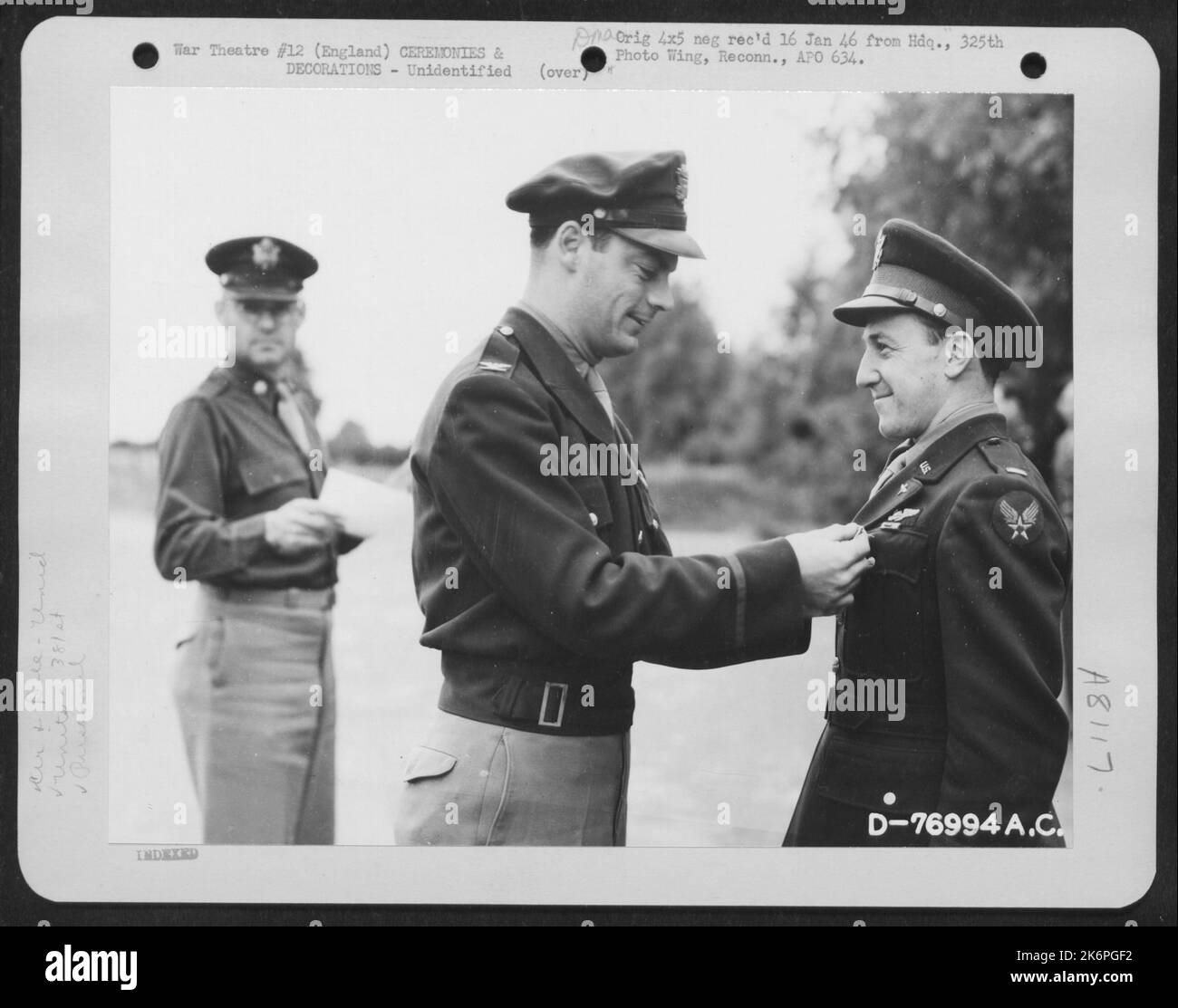 Colonel Harry P. Leber Presents An Award To A Member Of The 381St Bomb ...