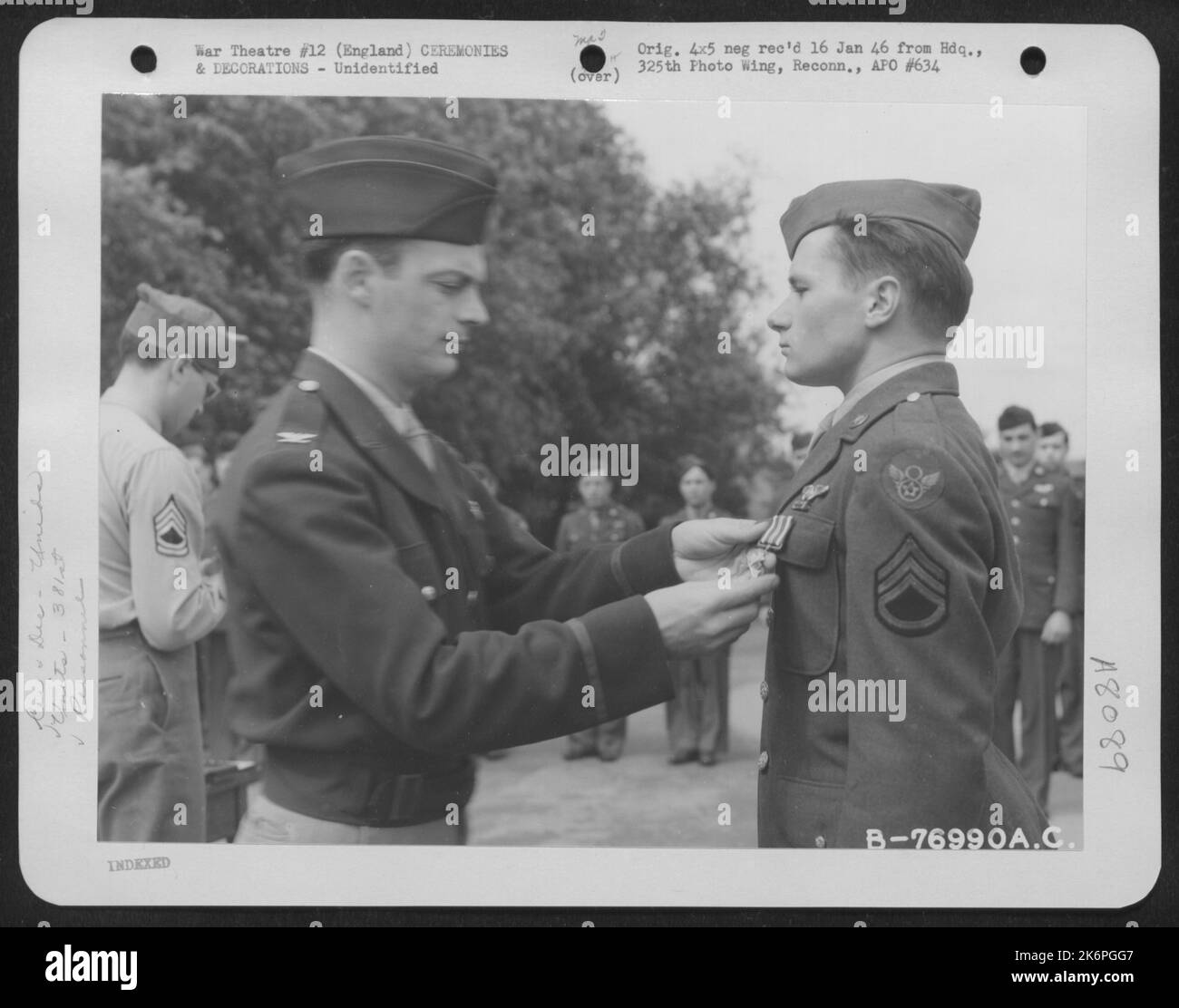 Colonel Harry P. Leber Presents The Distinguished Flying Cross To A ...