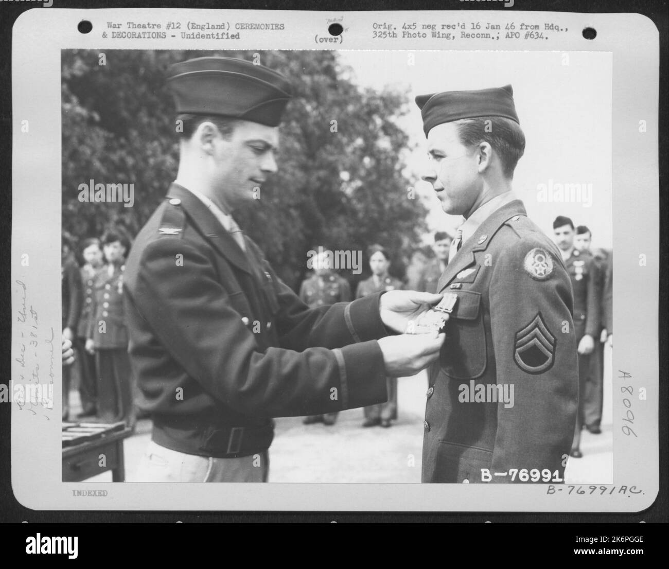 Colonel Harry P. Leber Presents The Distinguished Flying Cross To A ...