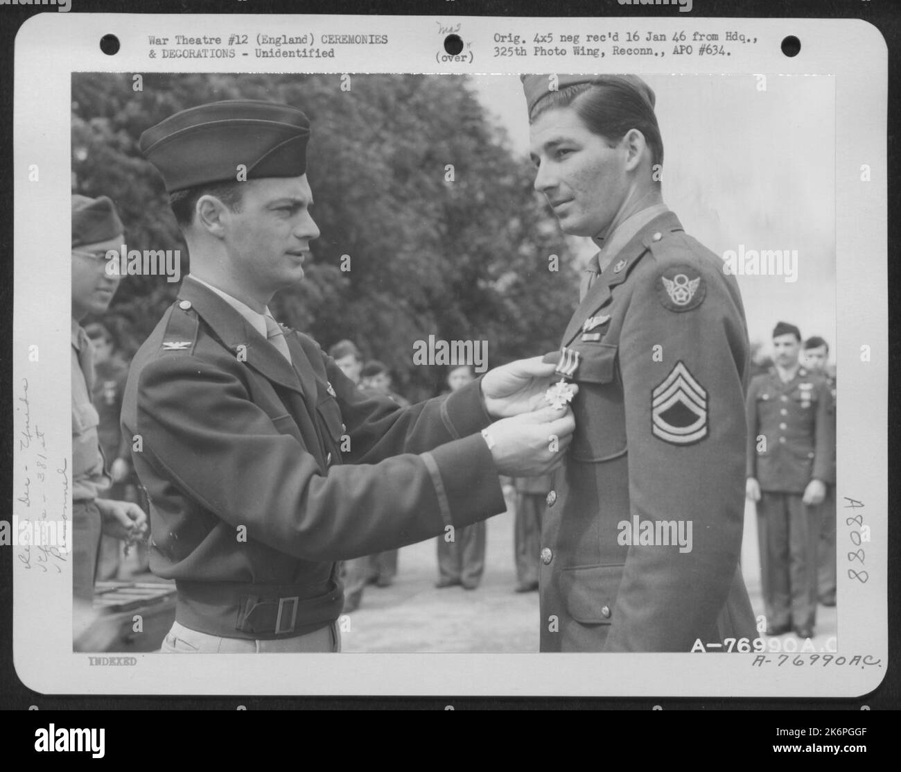 Colonel Harry P. Leber Presents The Distinguished Flying Cross To A ...