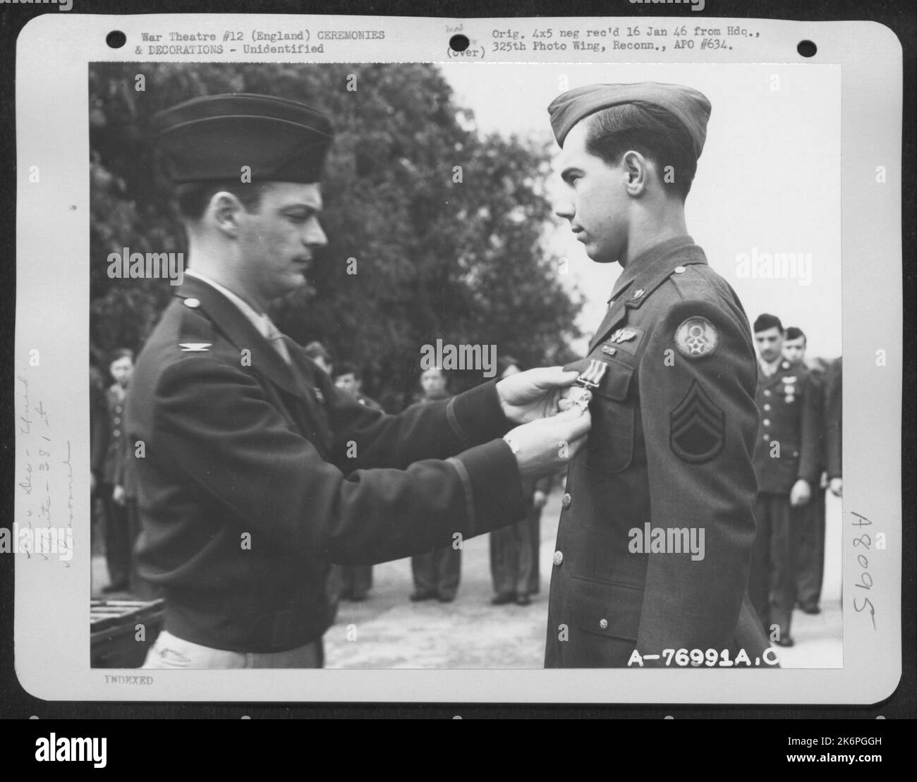 Colonel Harry P. Leber Presents The Distinguished Flying Cross To A ...
