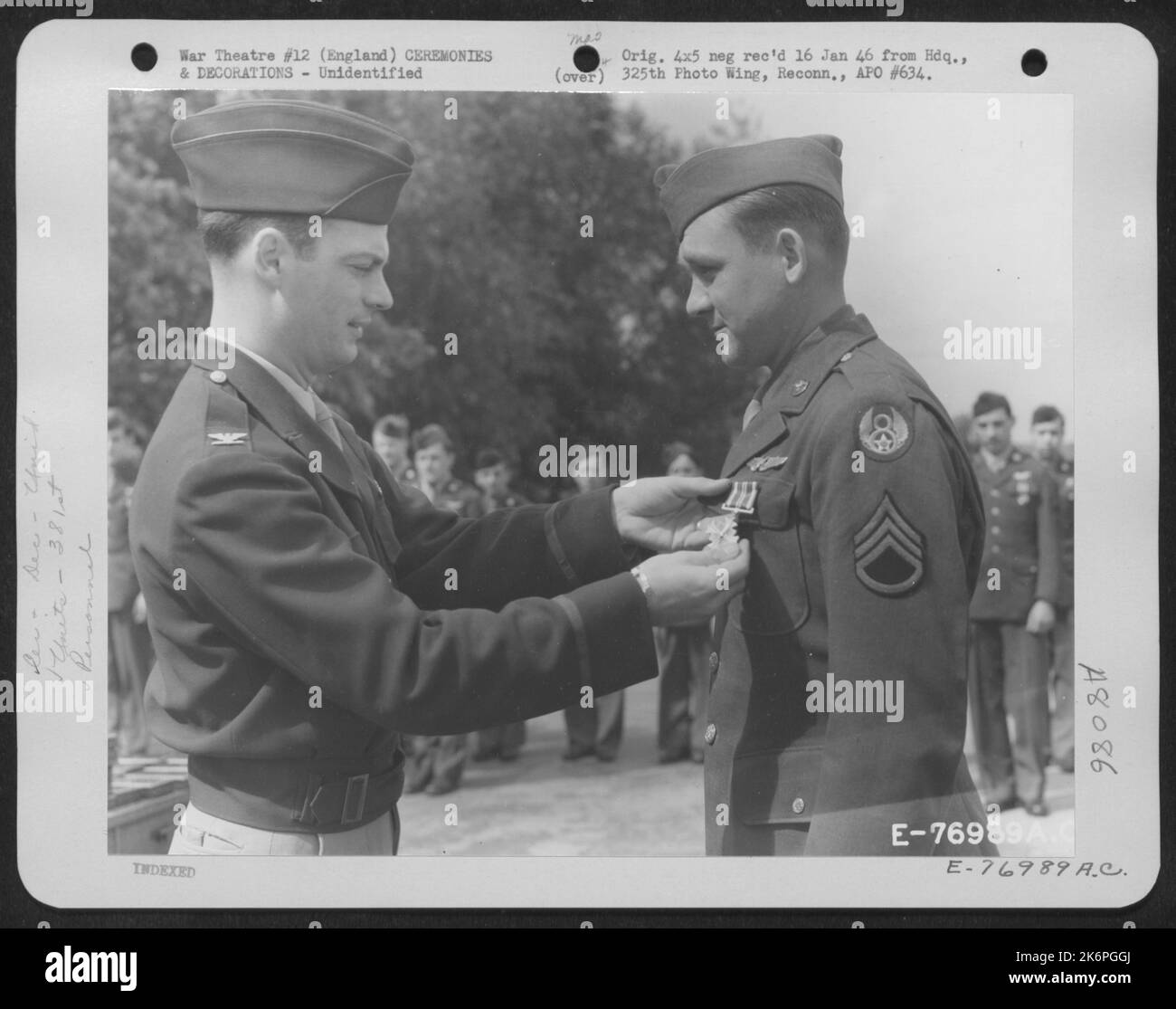 Colonel Harry P. Leber Presents The Distinguished Flying Cross To A ...