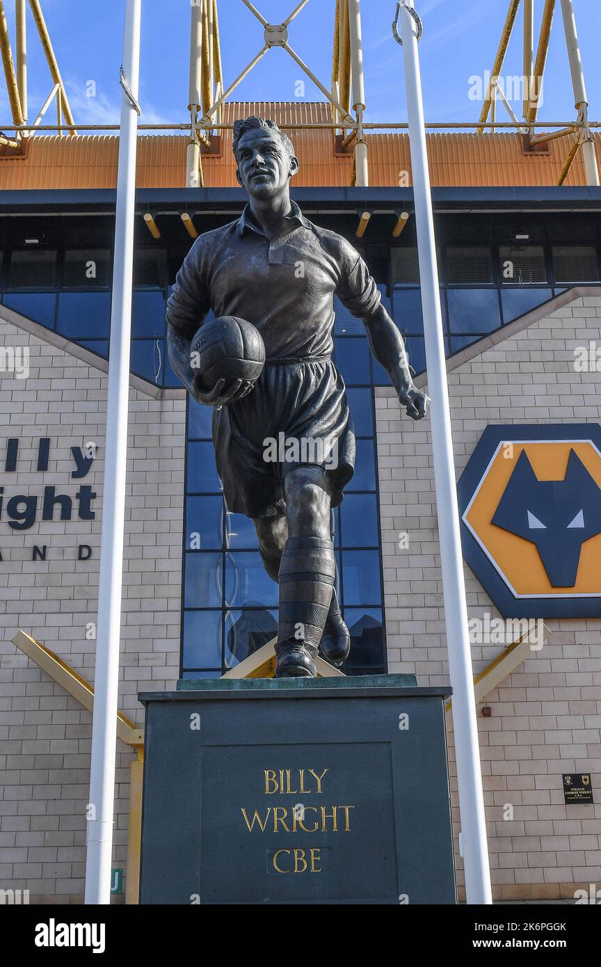 Billy Wright Statue General view of Molineux Stadium, Home of ...