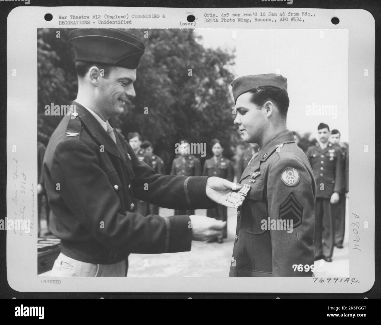 Colonel Harry P. Leber Presents The Distinguished Flying Cross To A ...