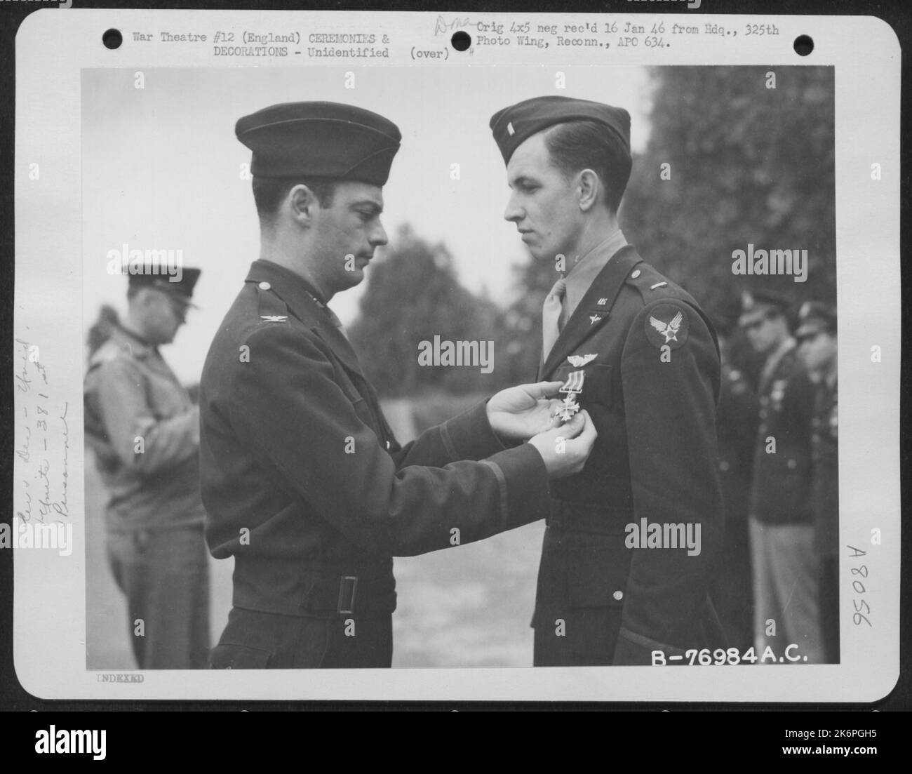 Colonel Harry P. Leber Presents The Distinguished Flying Cross To A ...