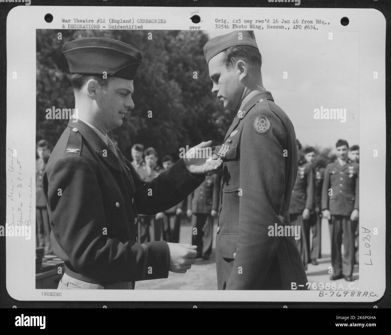 Colonel Harry P. Leber Presents The Distinguished Flying Cross To A ...