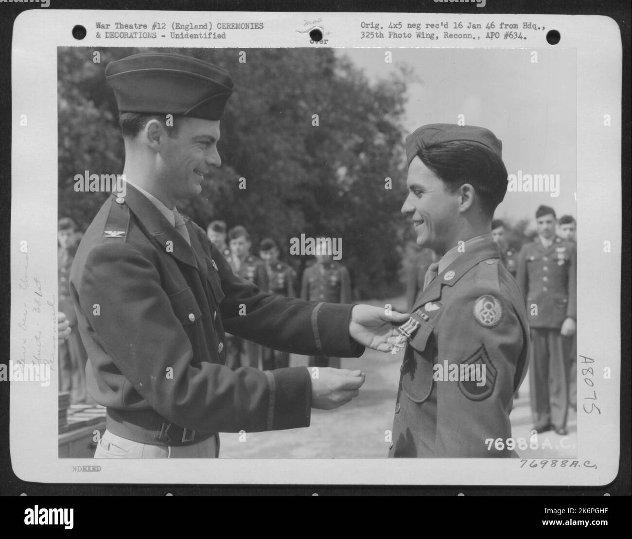 Colonel Harry P. Leber Presents The Distinguished Flying Cross To A ...