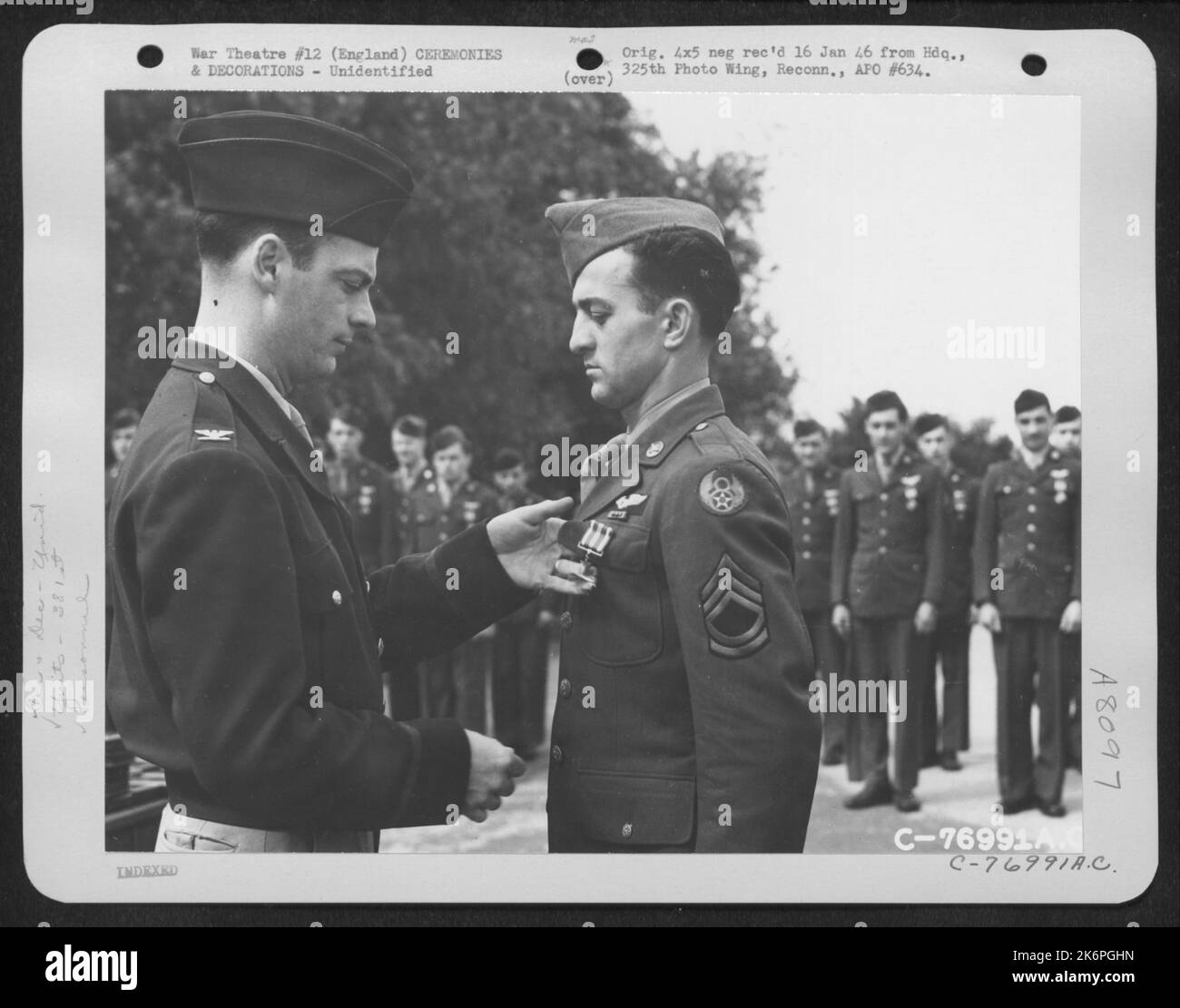 Colonel Harry P. Leber Presents The Distinguished Flying Cross To A ...