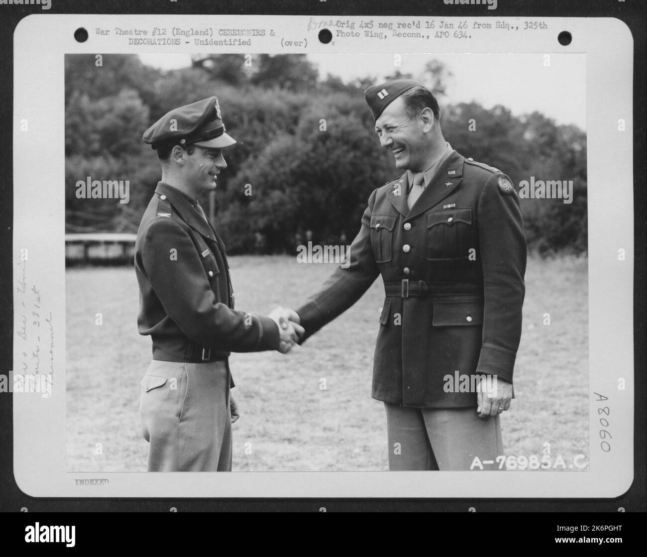 Colonel Harry P. Leber Presents The Medal To A Member Of The 381St Bomb ...