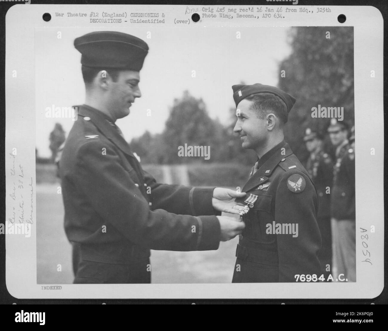 Colonel Harry P. Leber Presents The Distinguished Flying Cross To A ...
