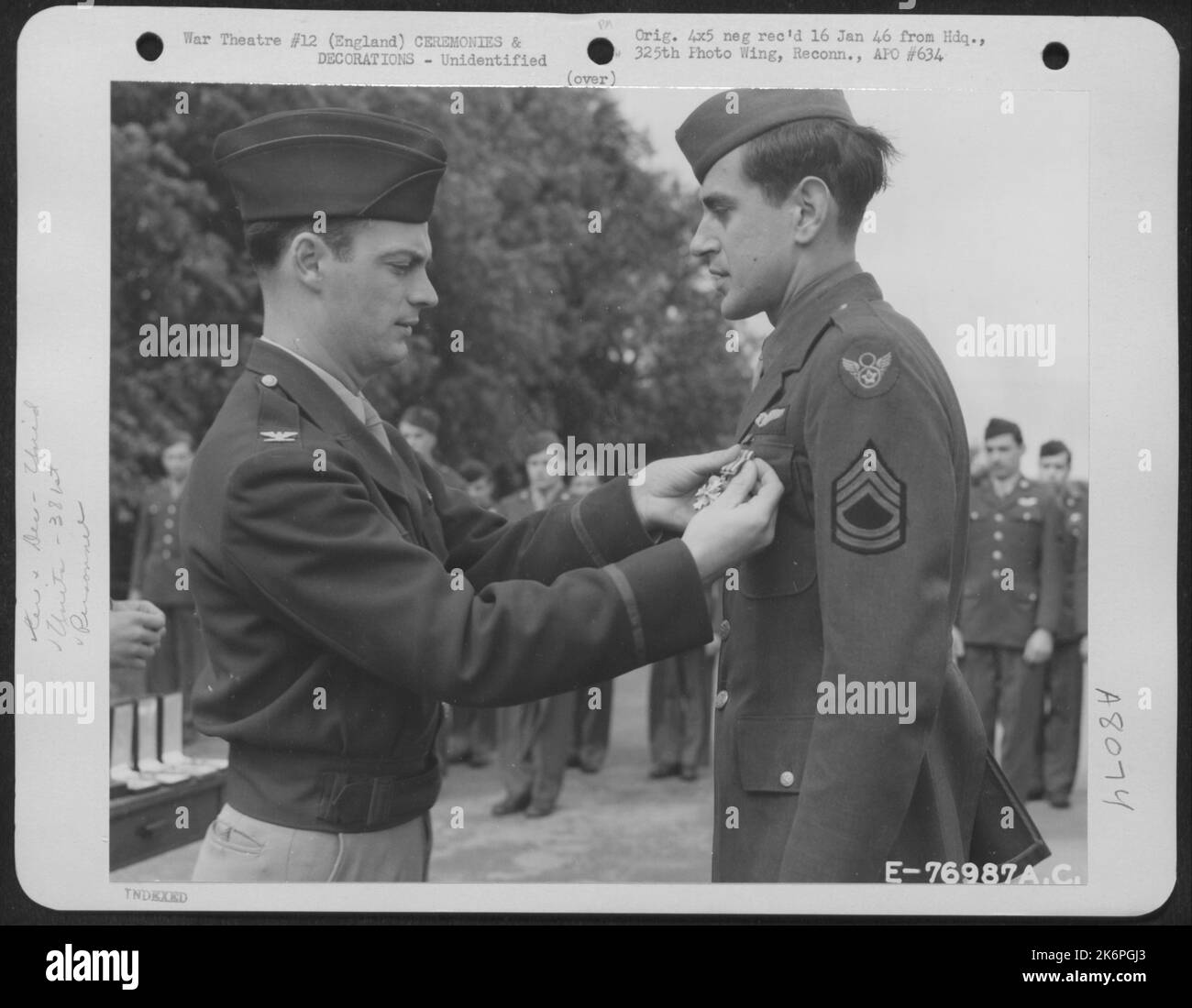 Colonel Harry P. Leber Presents The Distinguished Flying Cross To A ...