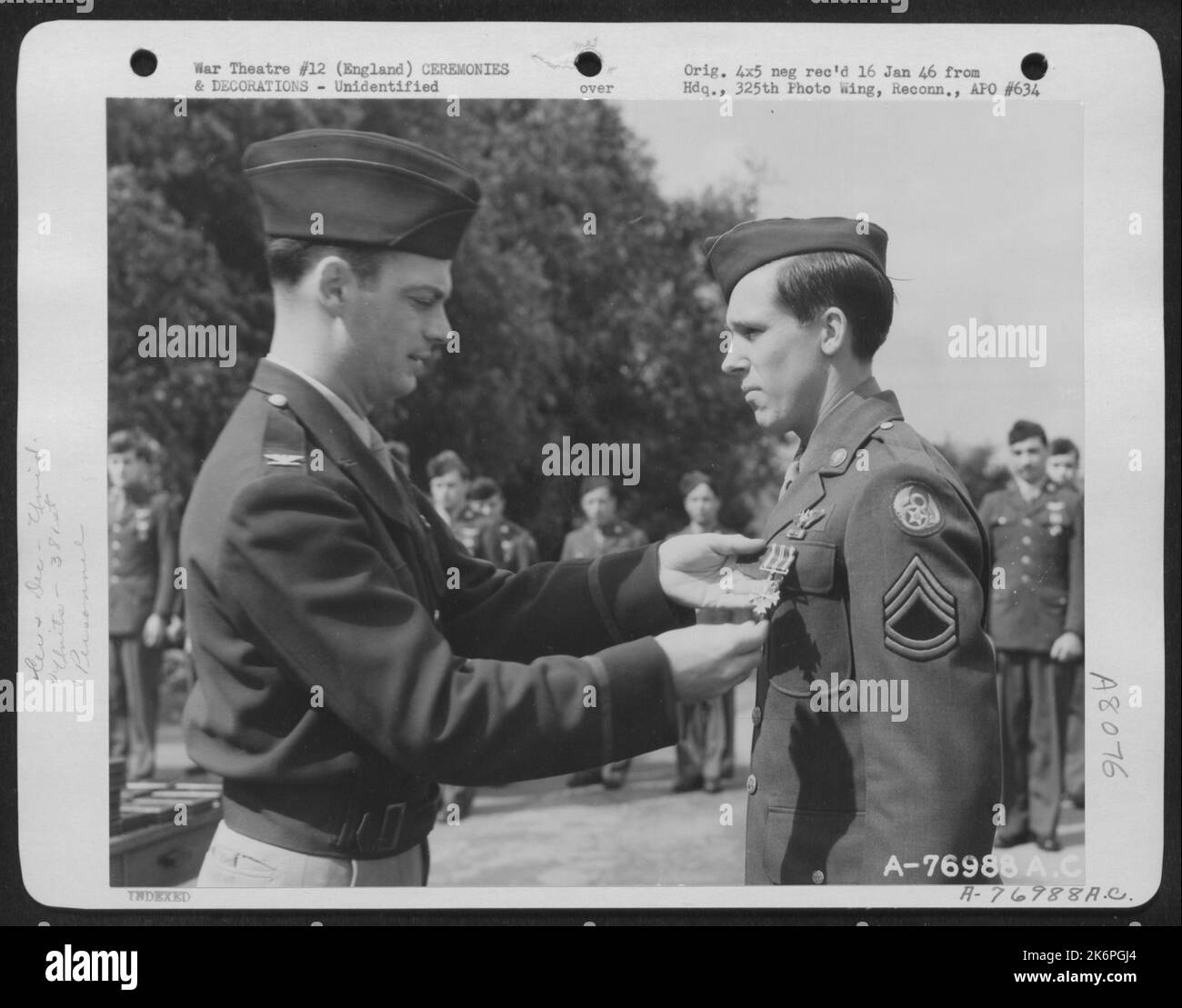 Colonel Harry P. Leber Presents The Distinguished Flying Cross To A ...