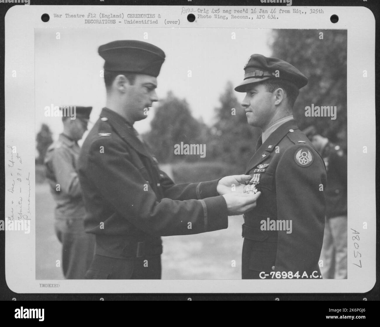 Colonel Harry P. Leber Presents The Distinguished Flying Cross To A ...