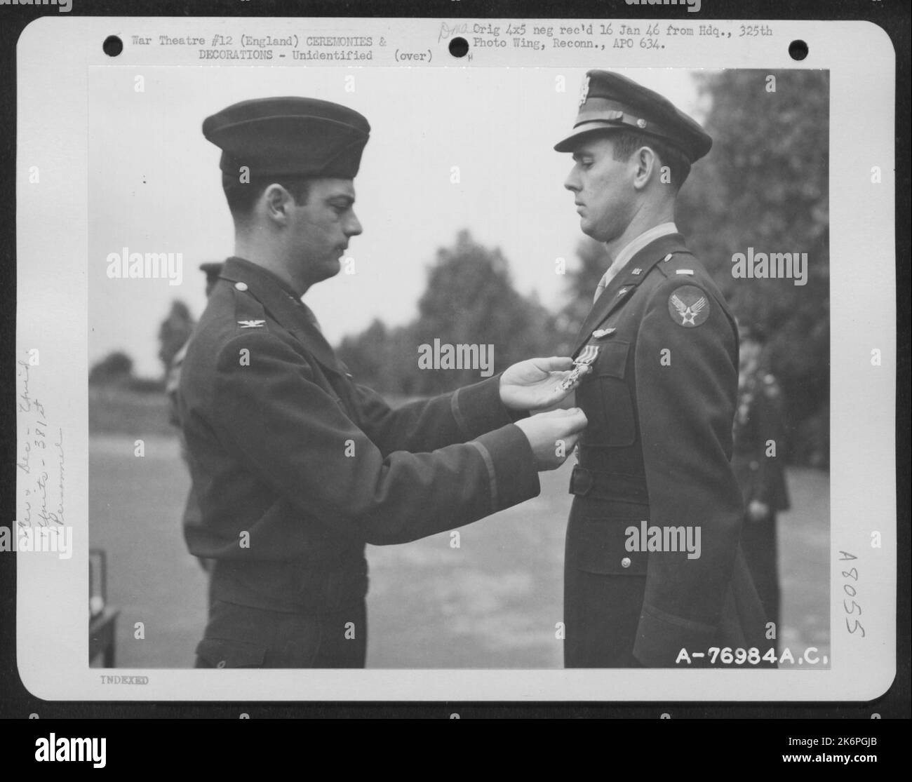 Colonel Harry P. Leber Presents The Distinguished Flying Cross To A ...