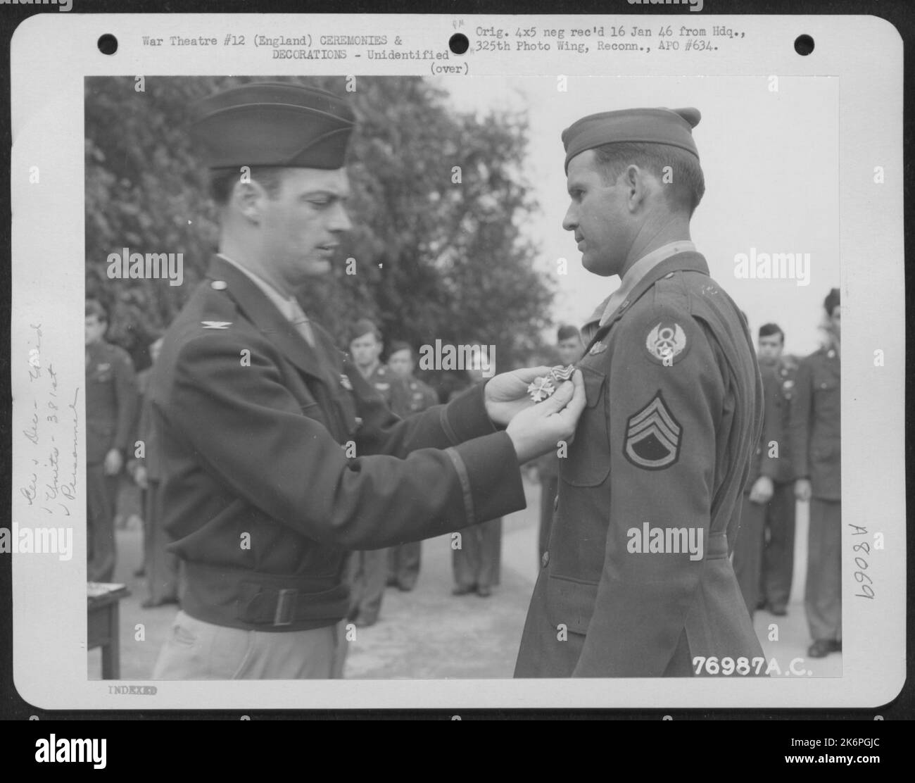Colonel Harry P. Leber Presents The Distinguished Flying Cross To A ...