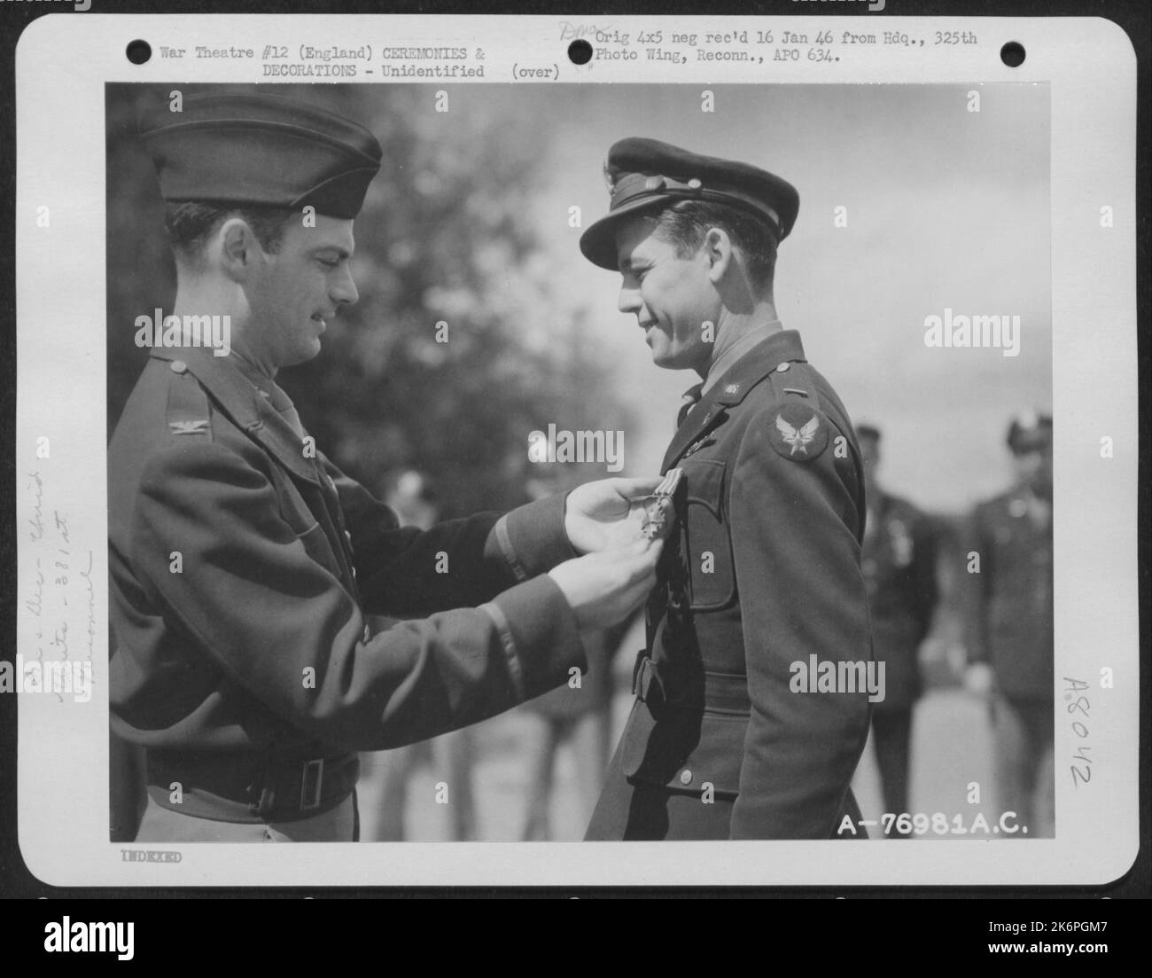 Colonel Harry P. Leber Presents The Distinguished Flying Cross To A ...