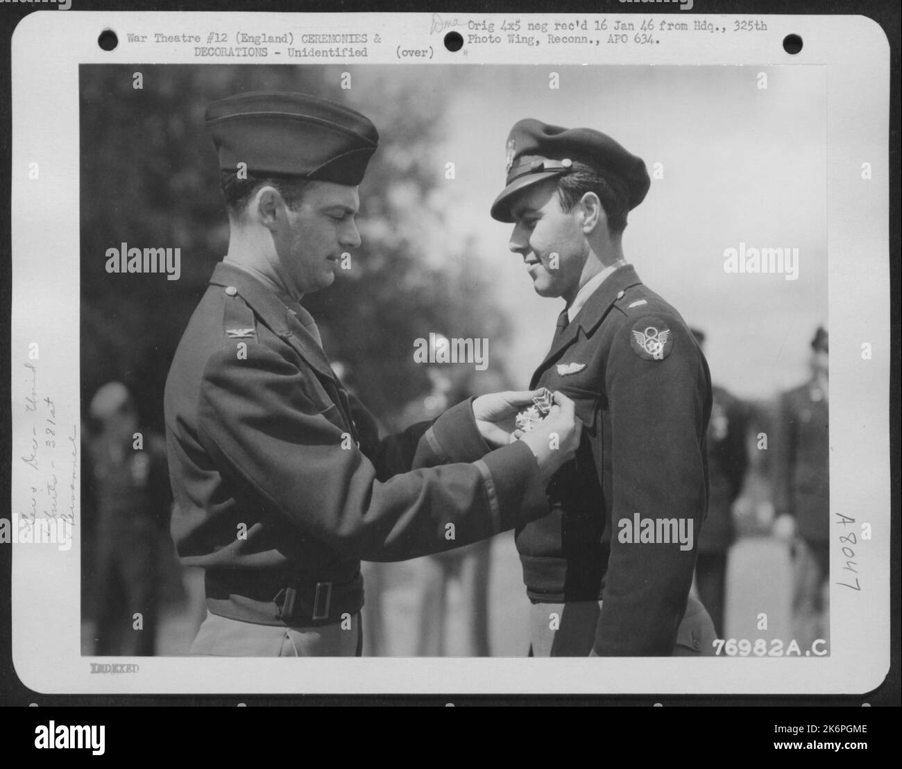 Colonel Harry P. Leber Presents The Distinguished Flying Cross To A ...