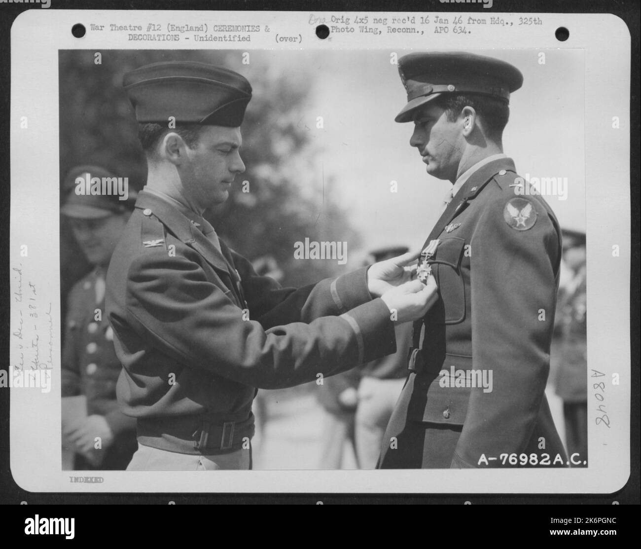 Colonel Harry P. Leber Presents The Distinguished Flying Cross To A ...