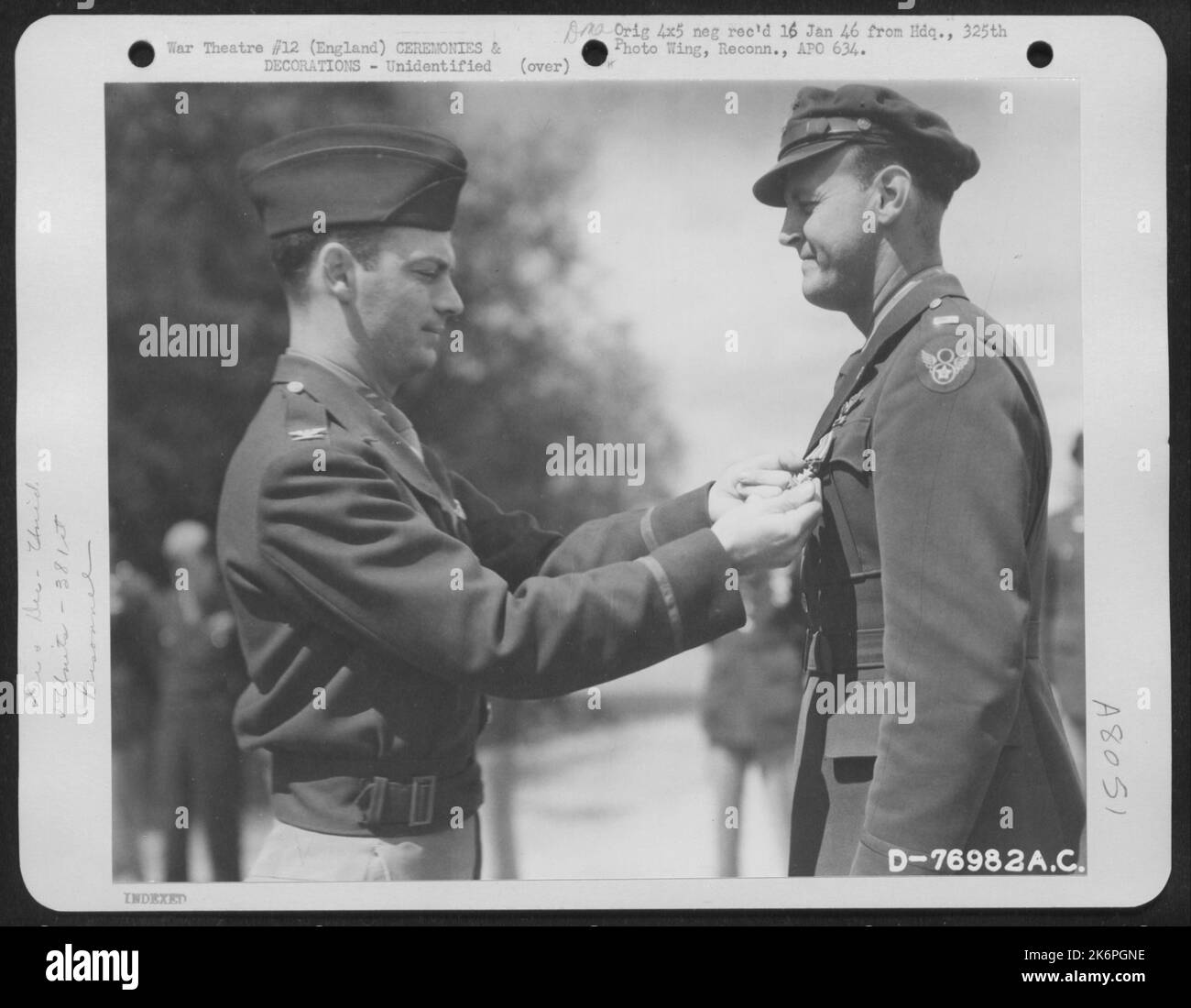 Colonel Harry P. Leber Presents The Distinguished Flying Cross To A ...