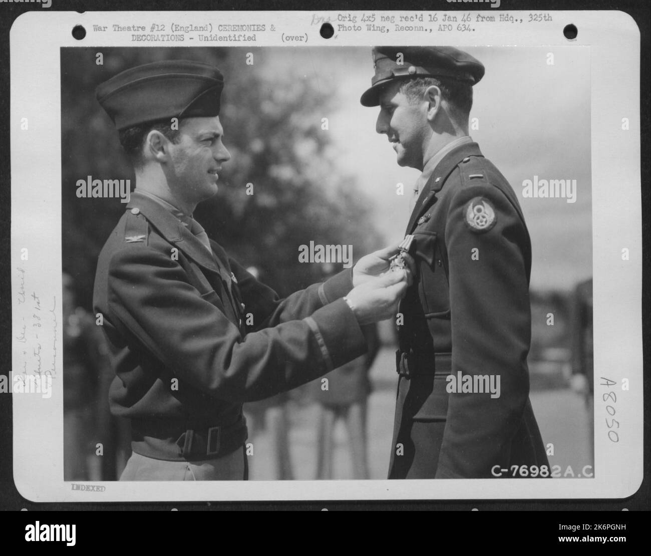 Colonel Harry P. Leber Presents The Distinguished Flying Cross To A ...