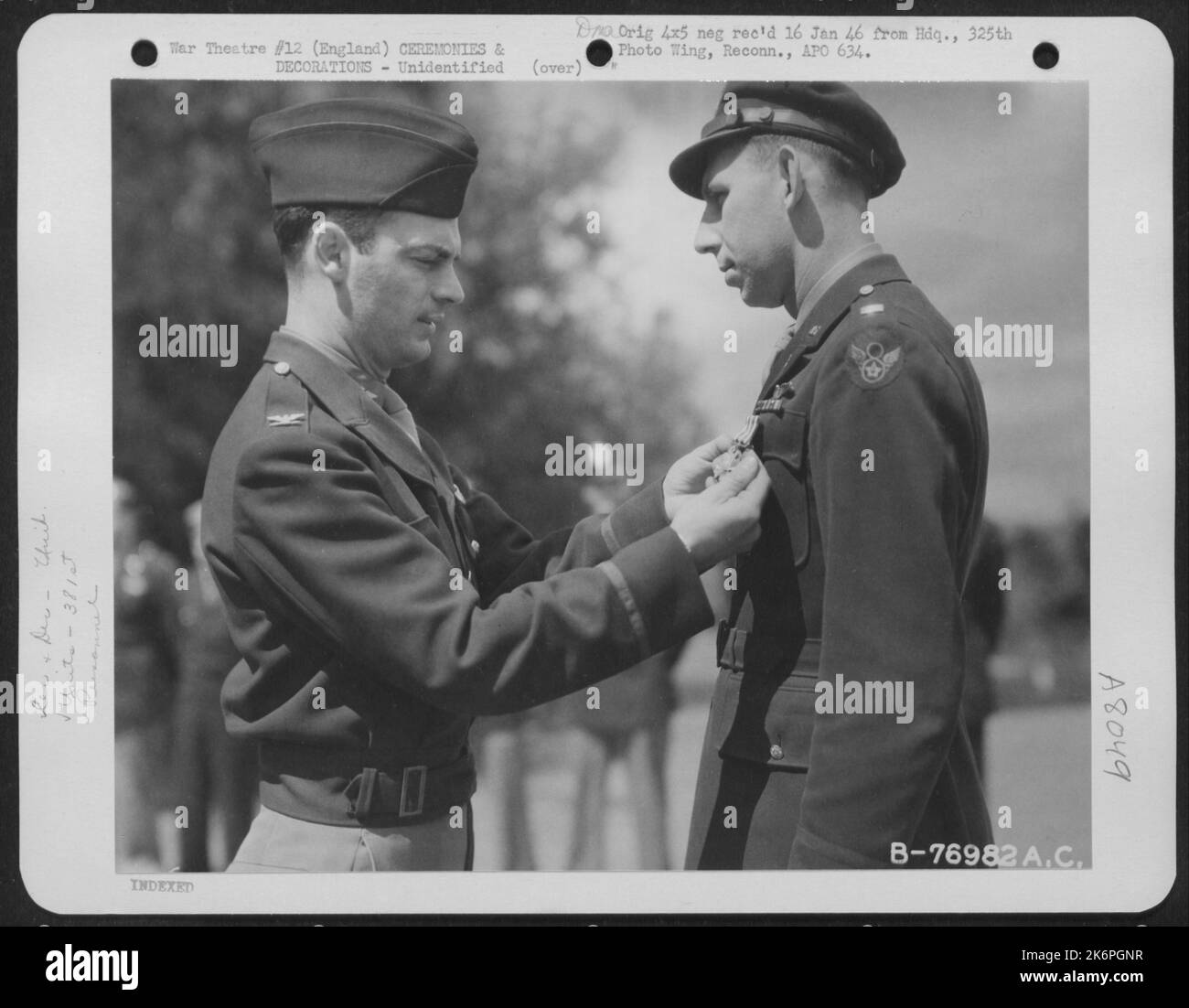 Colonel Harry P. Leber Presents The Distinguished Flying Cross To A ...