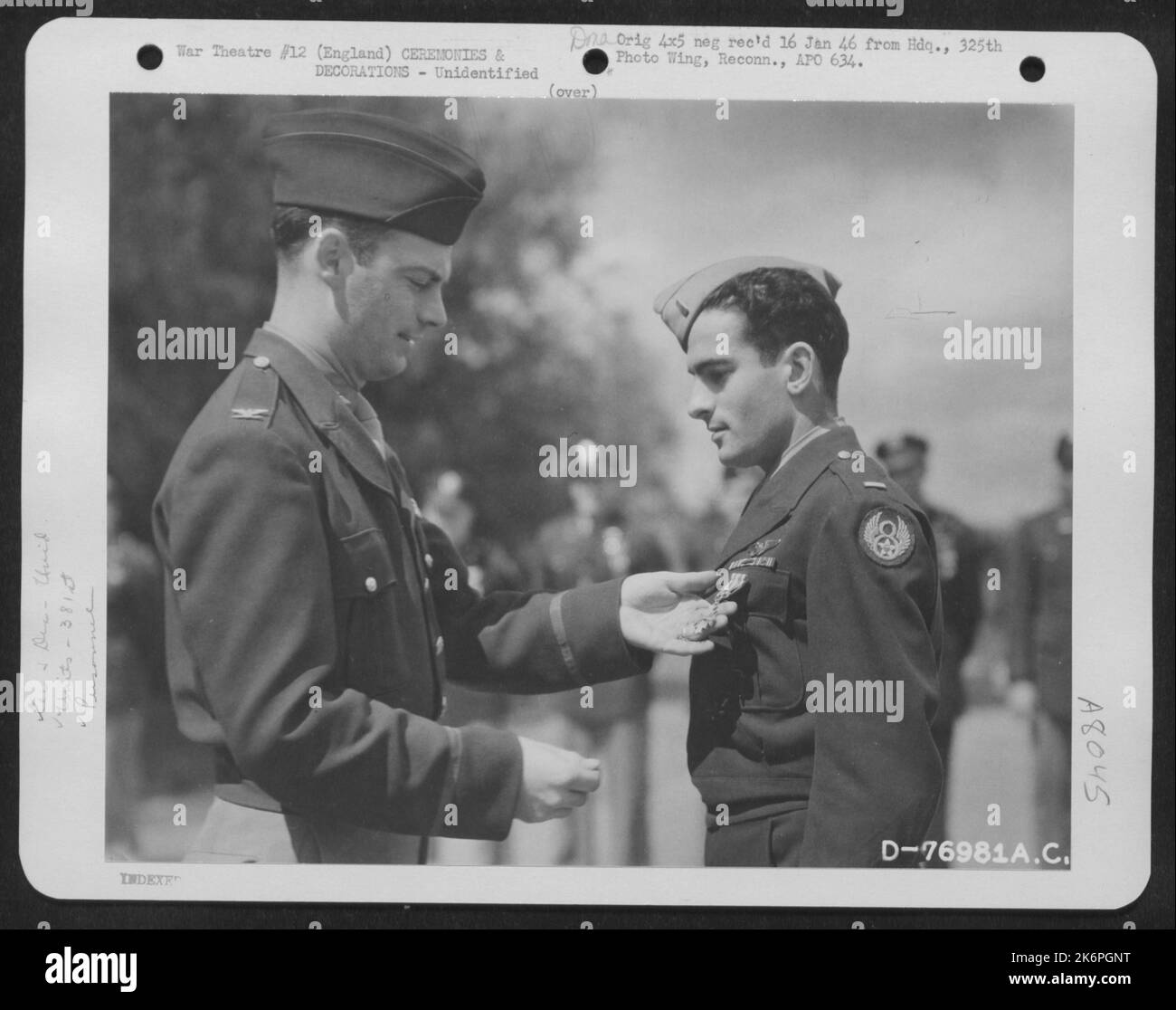 Colonel Harry P. Leber Presents The Distinguished Flying Cross To A ...