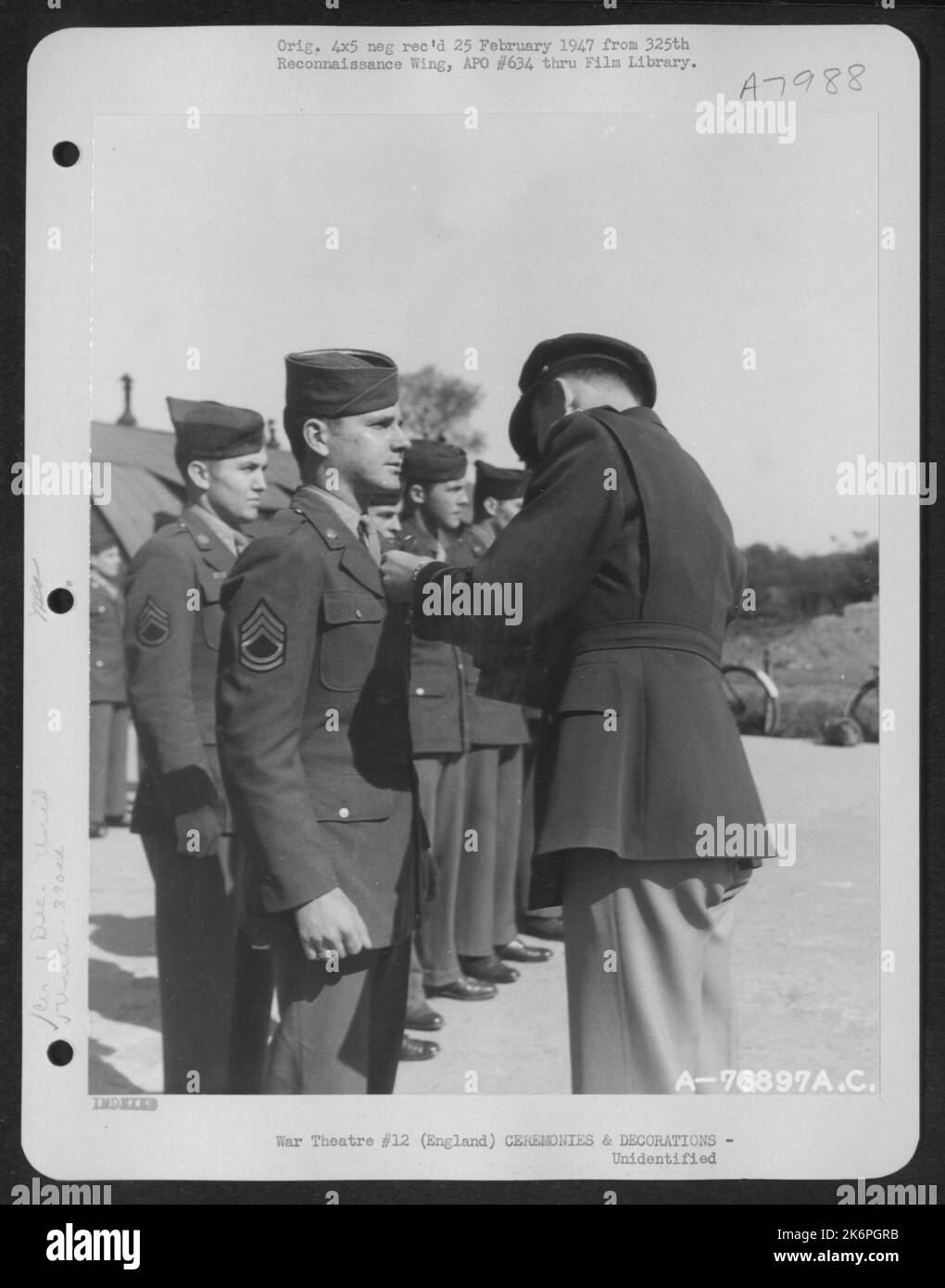 A Member Of The 390Th Bomb Group Receives An Award During A Ceremony At ...
