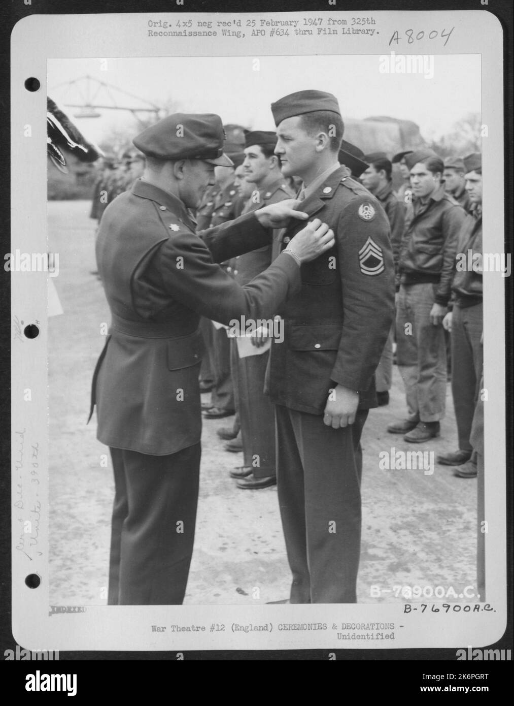A Member Of The 390Th Bomb Group Is Congratulated After Receiving An ...