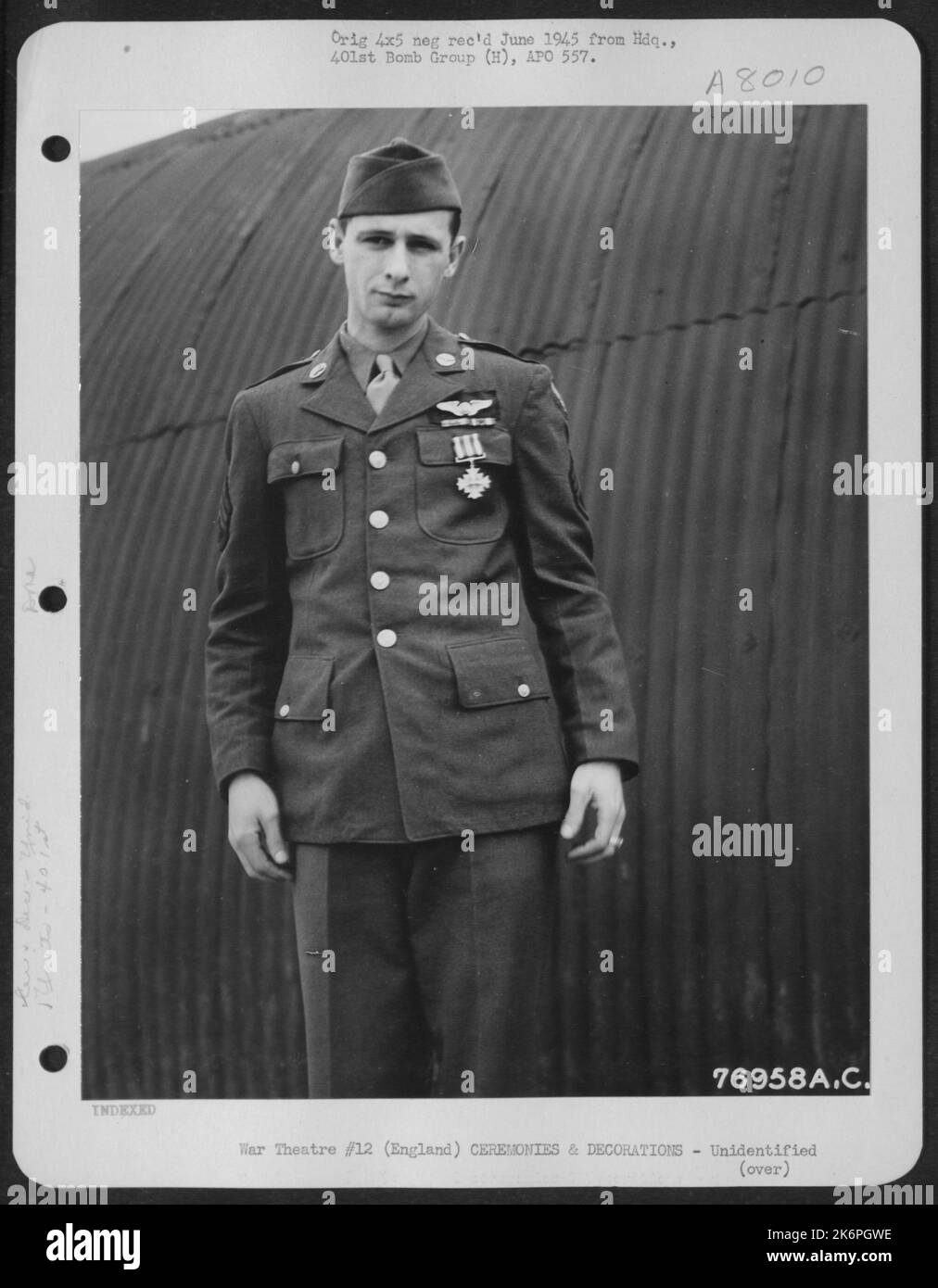 A Member Of The 401St Bomb Group Poses For The Photographer After ...
