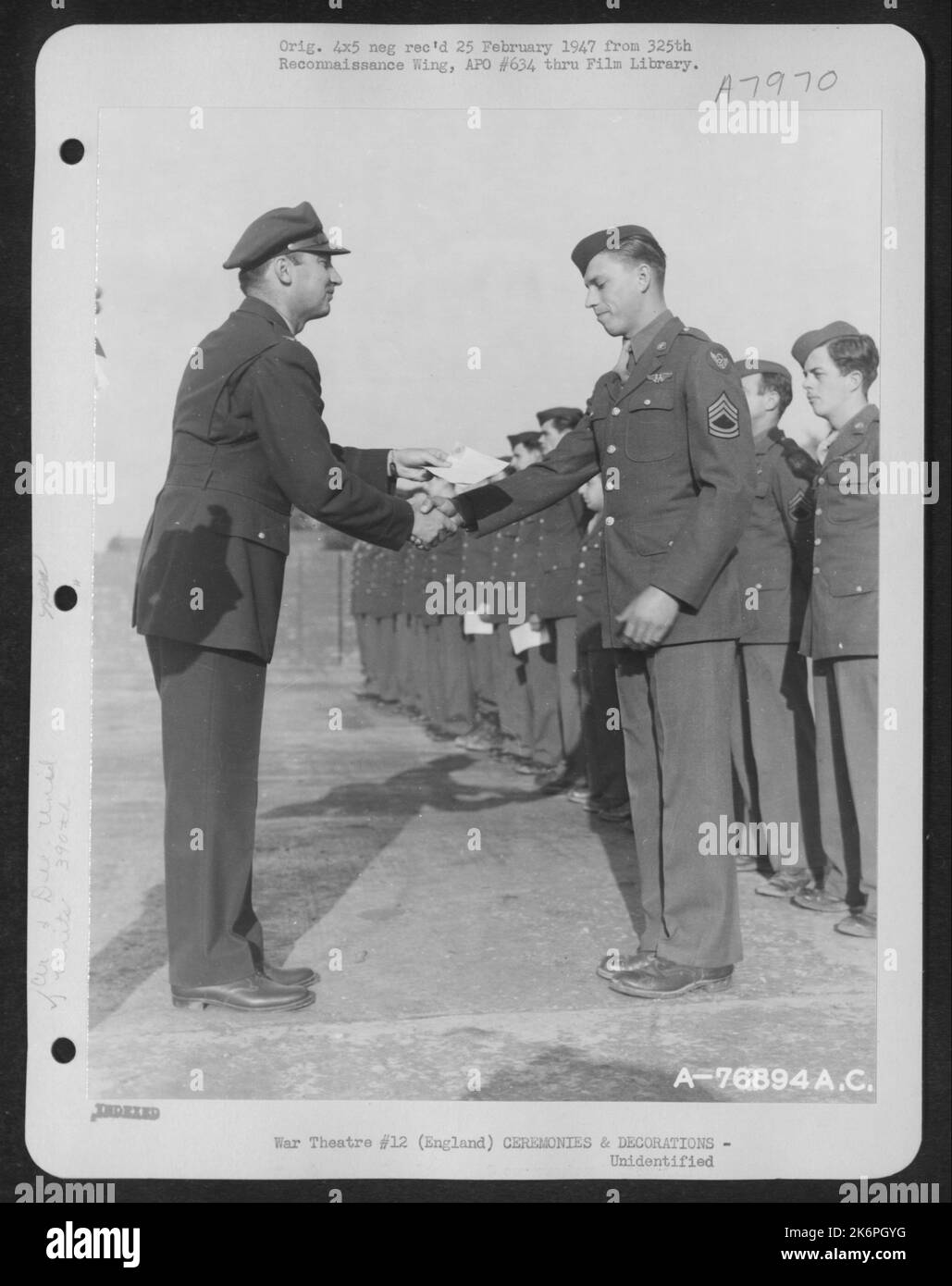 A Member Of The 390Th Bomb Group Is Congratulated As He Receives An ...