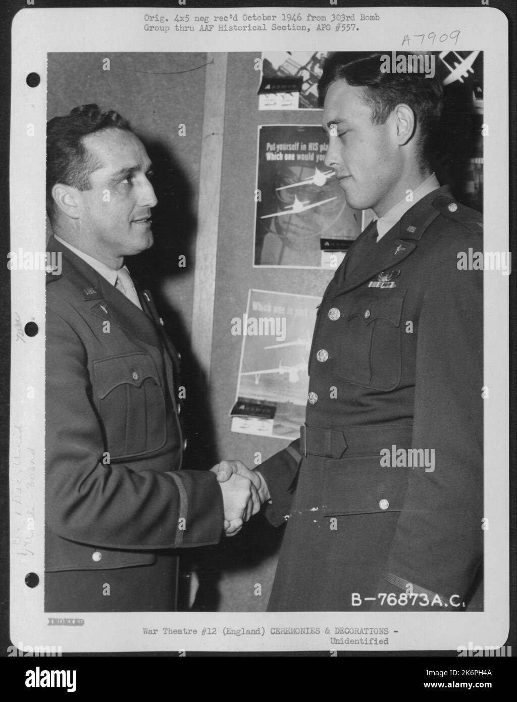 A Member Of The 303Rd Bomb Group Receives An Award At An Air Base ...