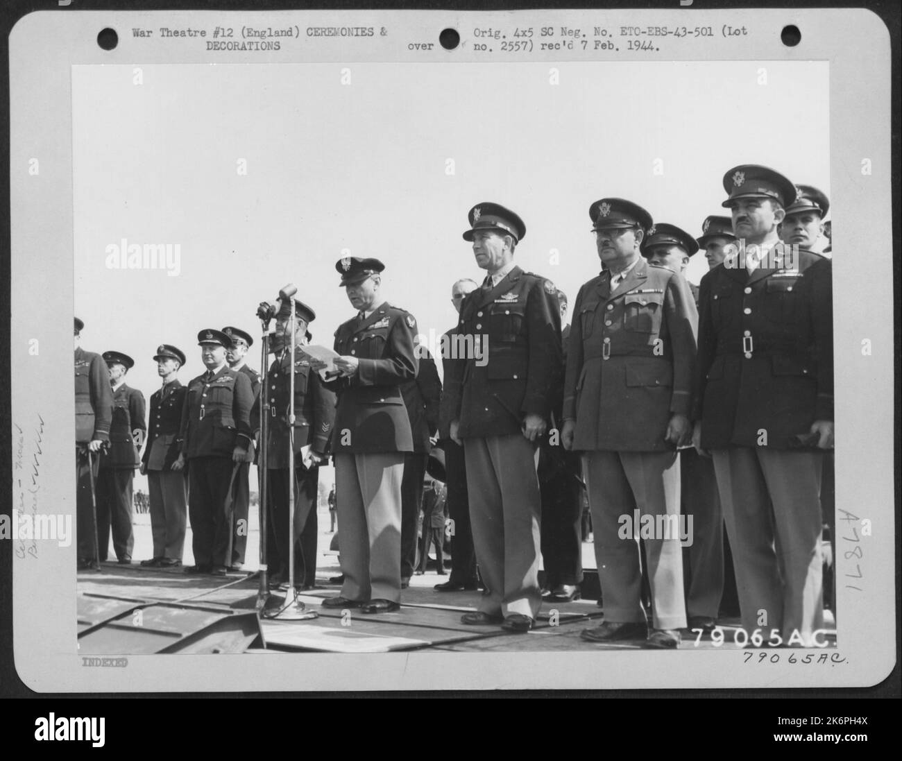 Major General Ira C. Eaker, Cg 8Th Af Accepts The Newly Completed ...