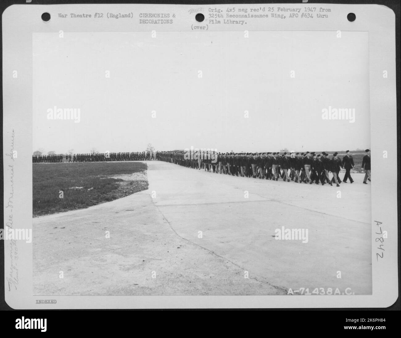 Men Of The 390Th Bomb Group Parade During Memorial Services At Their ...
