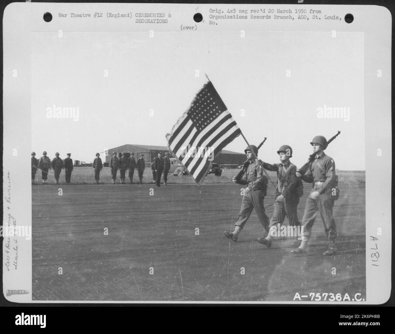 Review Of The 439Th Troop Carrier Group At An Air Base Somewhere In ...