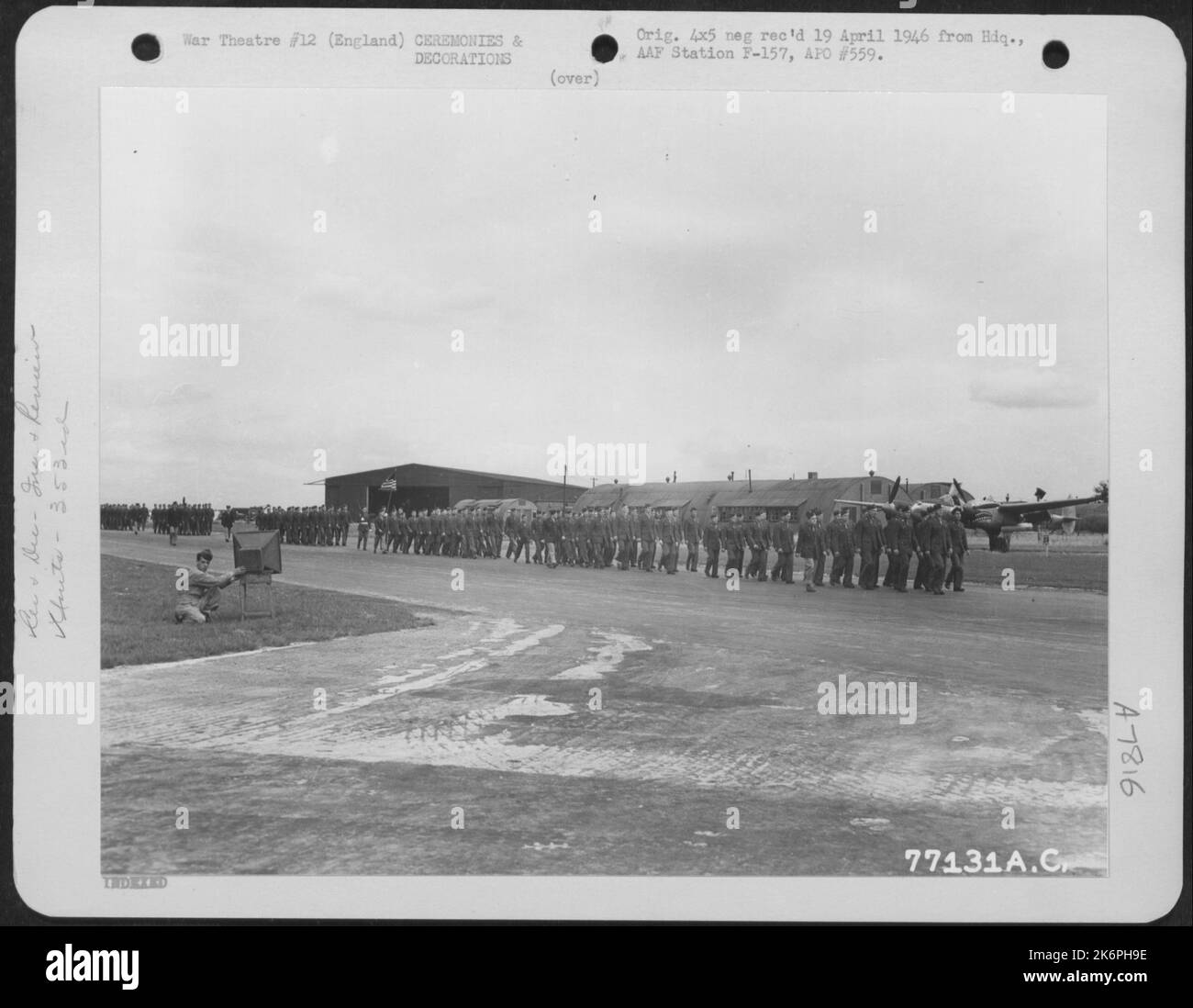 Members Of The 353Rd Fighter Group March In Review During A ...