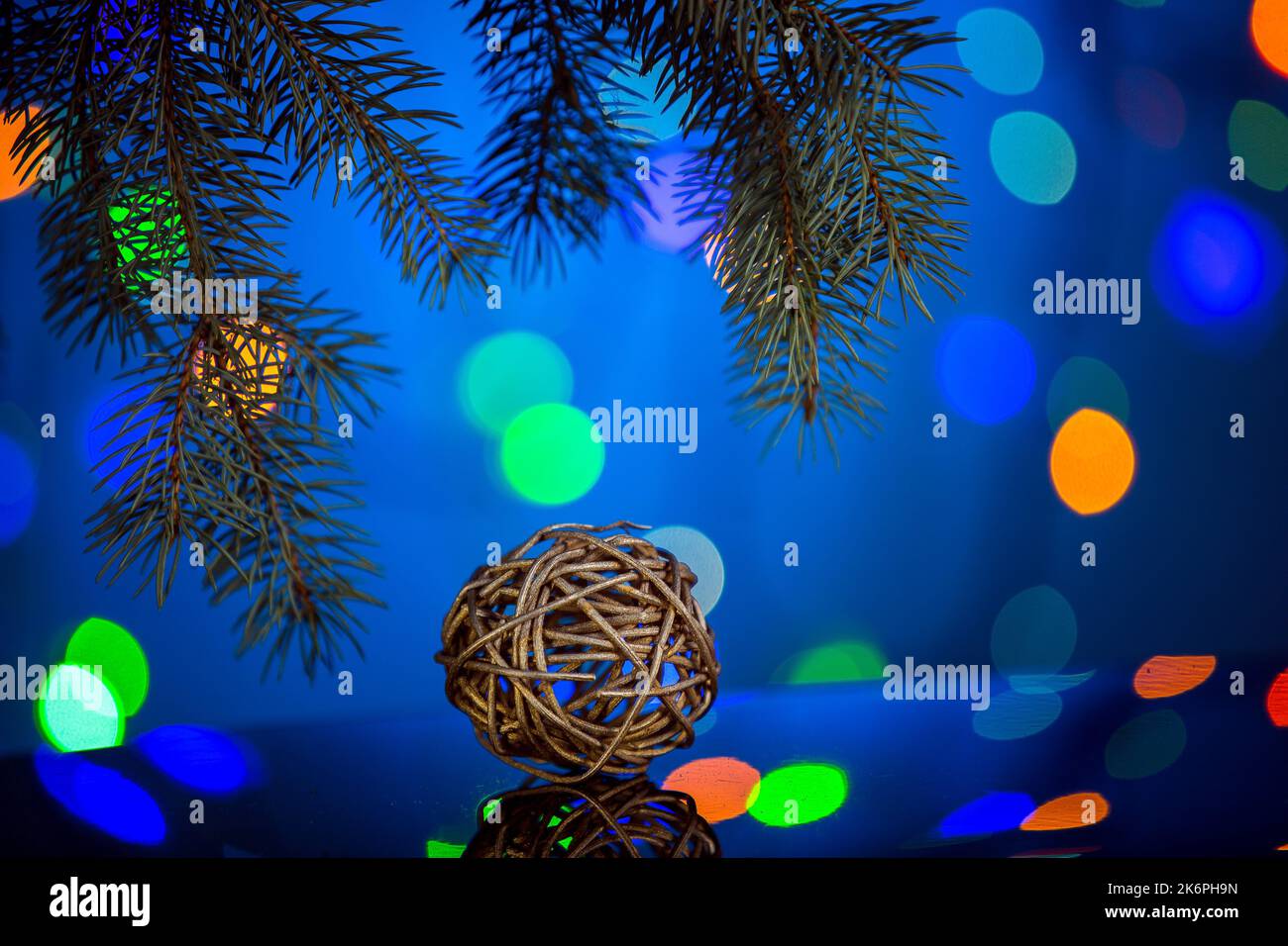 Christmas toy on sparkling and fabulous bokeh background with copy ...
